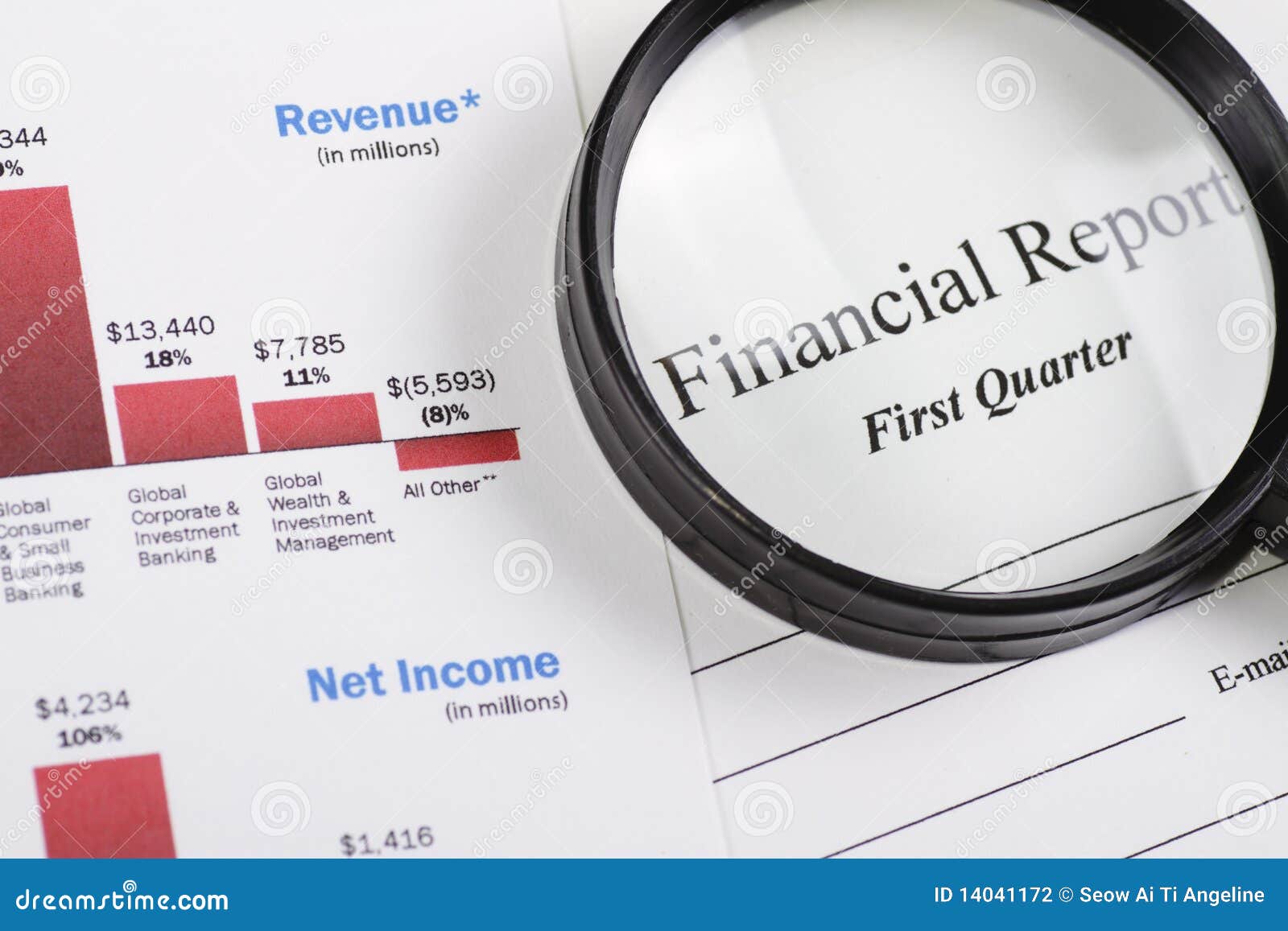 Financial Report Concept - Diagram Chart And Pen Stock Photo ...