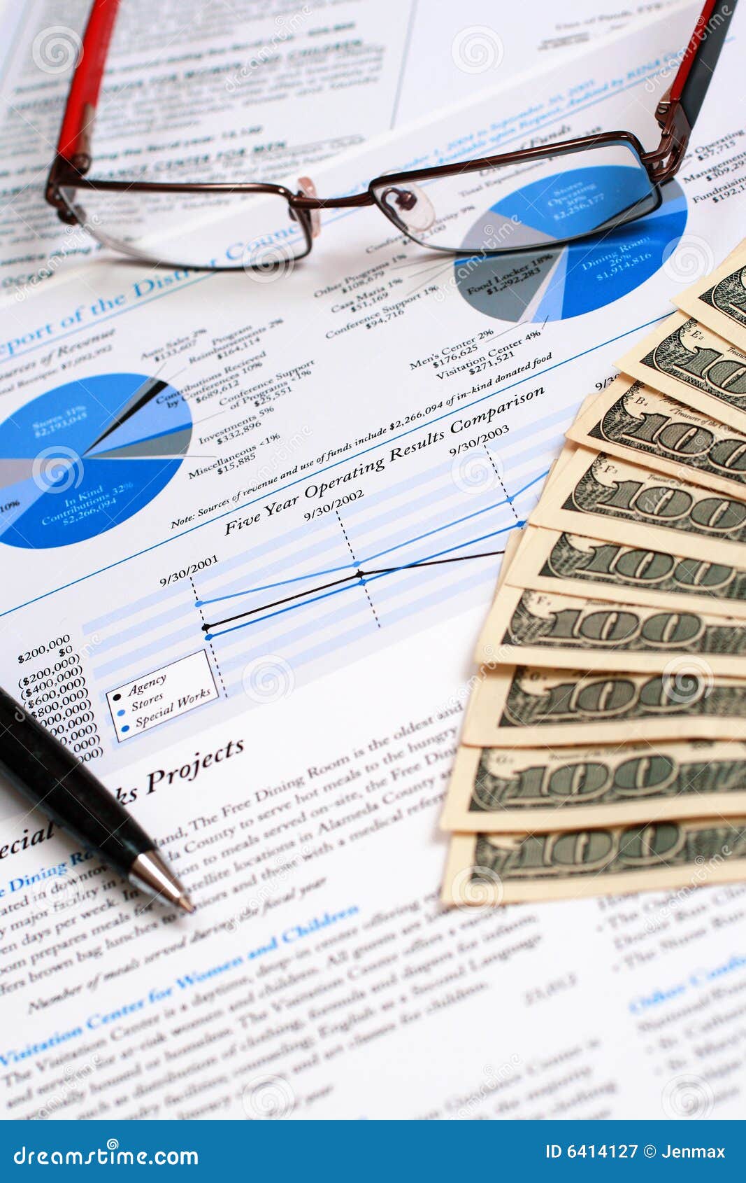 Financial Report stock image. Image of rate, paper, blue - 6414127