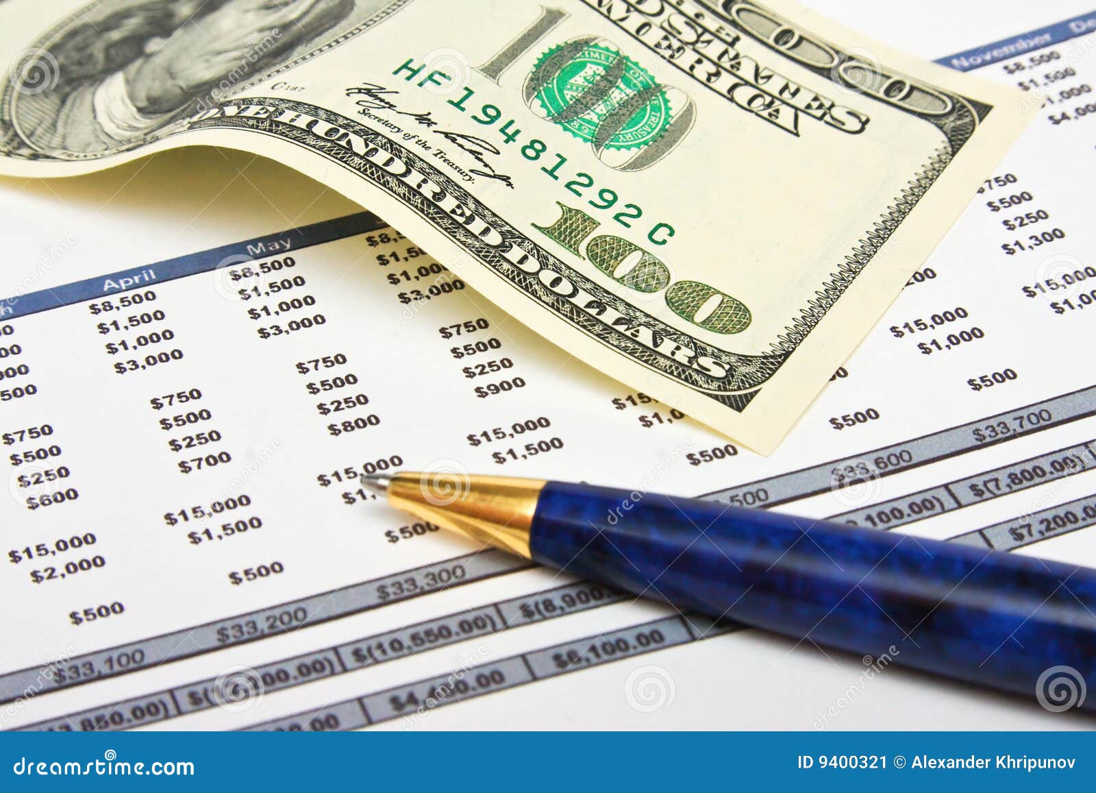 Financial report stock image. Image of rates, note, debt - 9400321