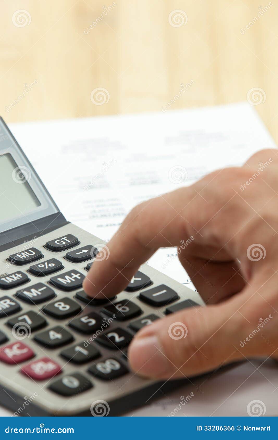 Financial Report with Calculator Stock Photo - Image of blue, result ...