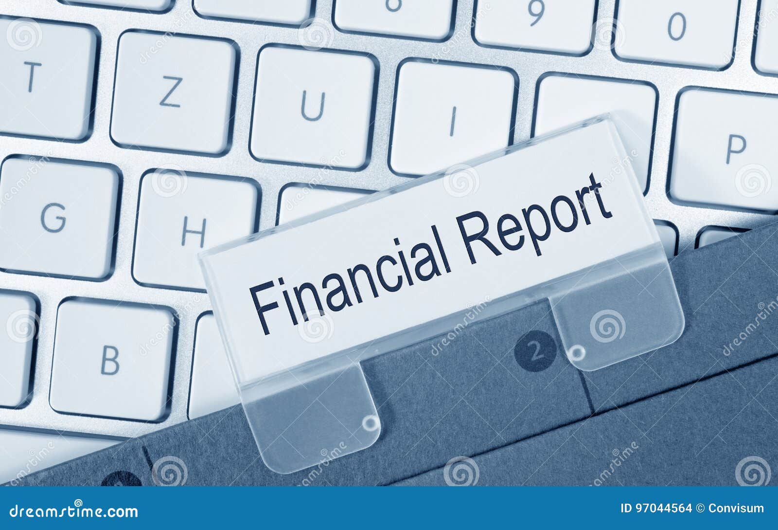 Financial Report - Folder with Text on Computer Keyboard Stock Photo ...