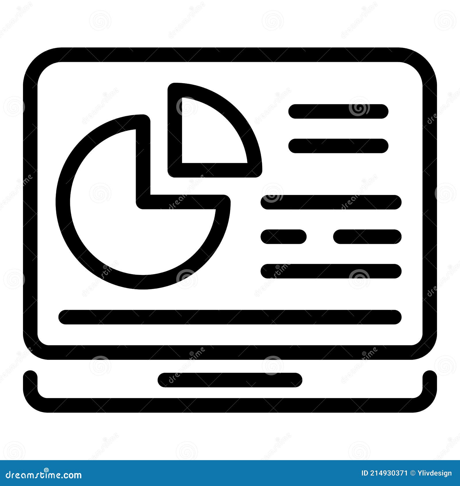 Financial Report Icon, Outline Style Stock Vector - Illustration of ...