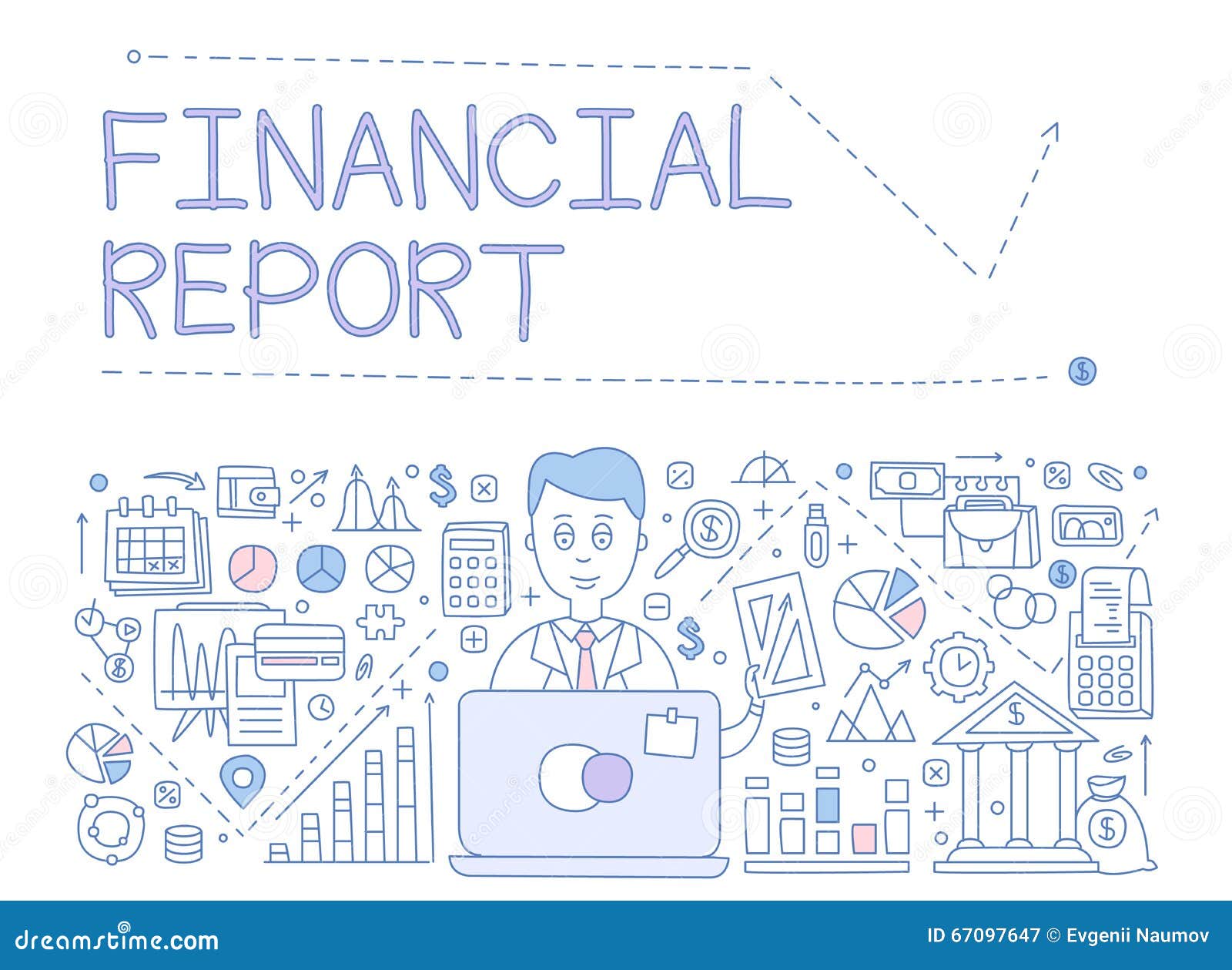 Financial Report Infographics. Vector Illustration Stock Vector ...