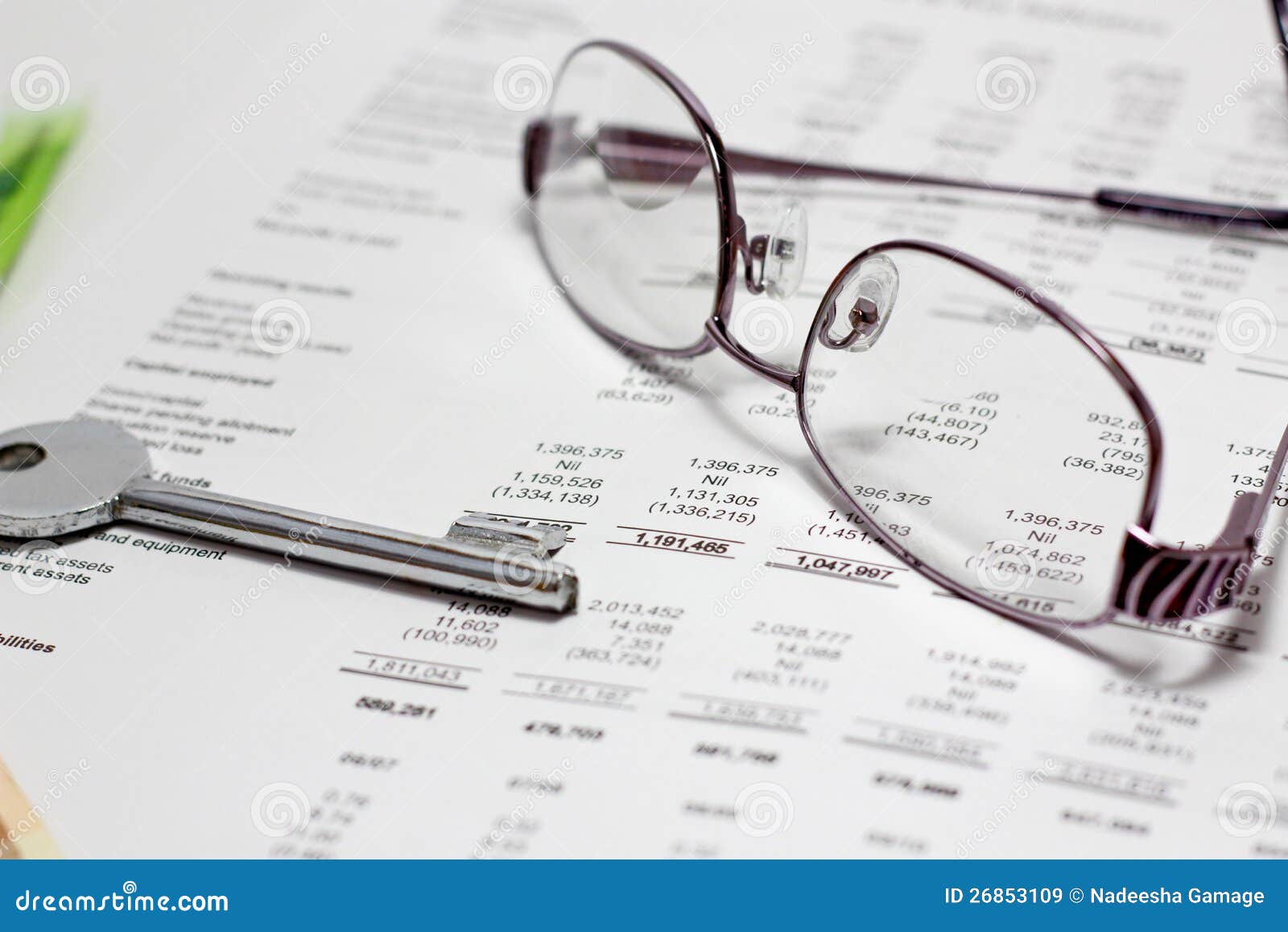 Financial Report Key To Success Stock Image - Image of debt ...