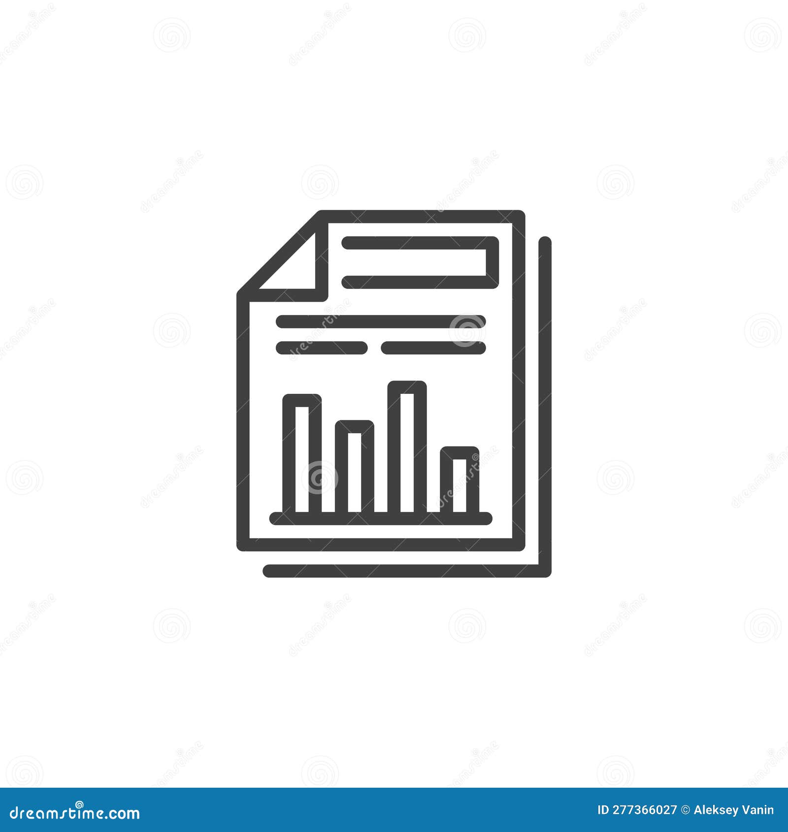 Financial report line icon stock vector. Illustration of logo - 277366027