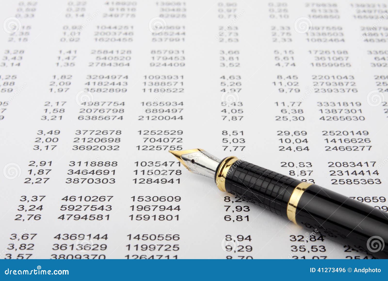 Financial report and pen stock photo. Image of report - 41273496