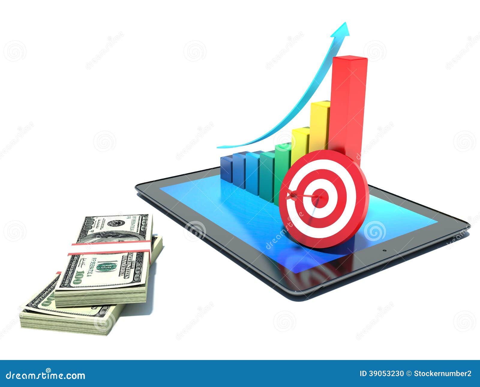 Financial Report & Statistics. Graph Stock Illustration - Illustration ...