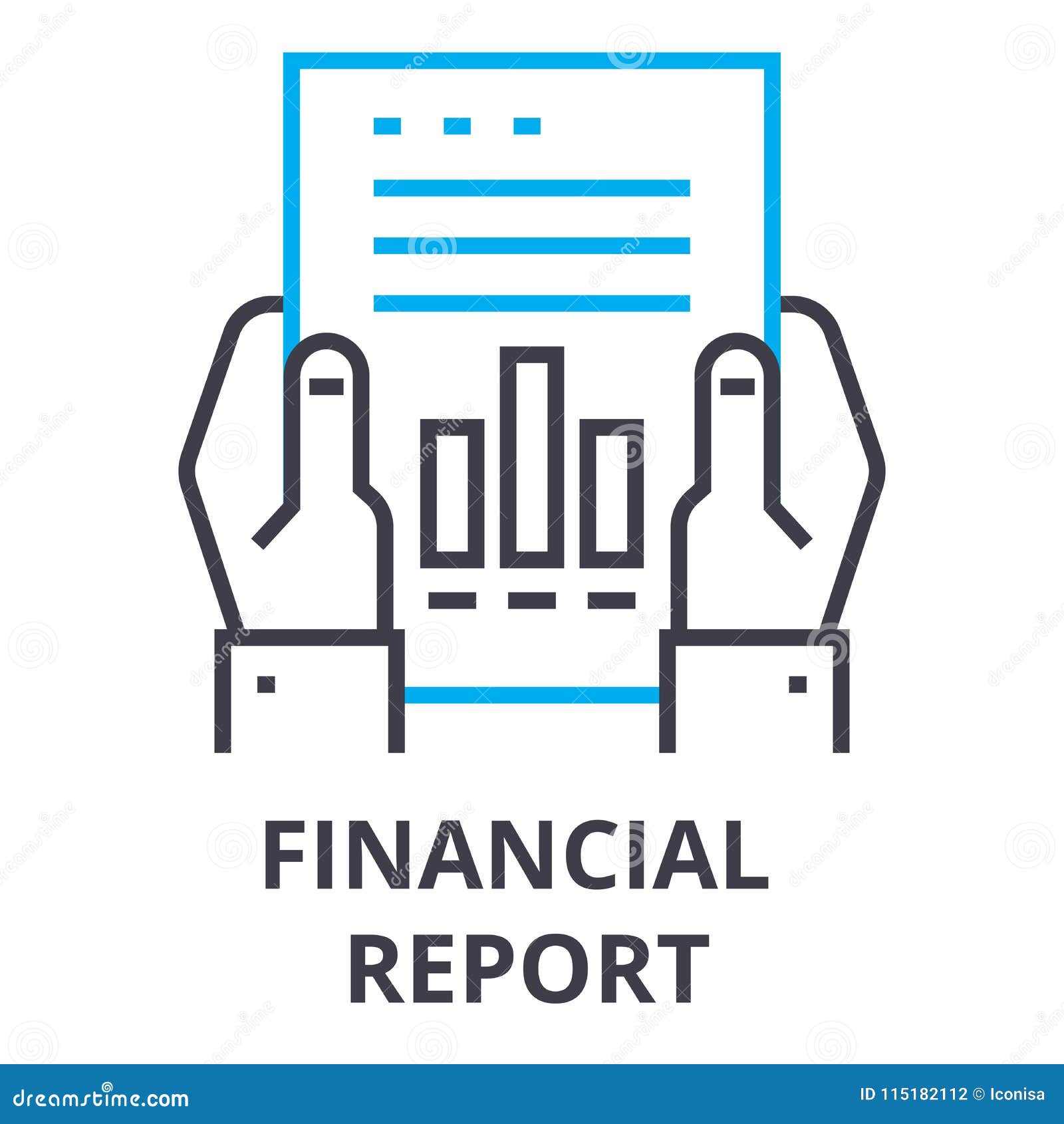 Financial Report Thin Line Icon, Sign, Symbol, Illustation, Linear ... Financial Report Thin Line Icon, Sign, Symbol, Illustation, Linear ...