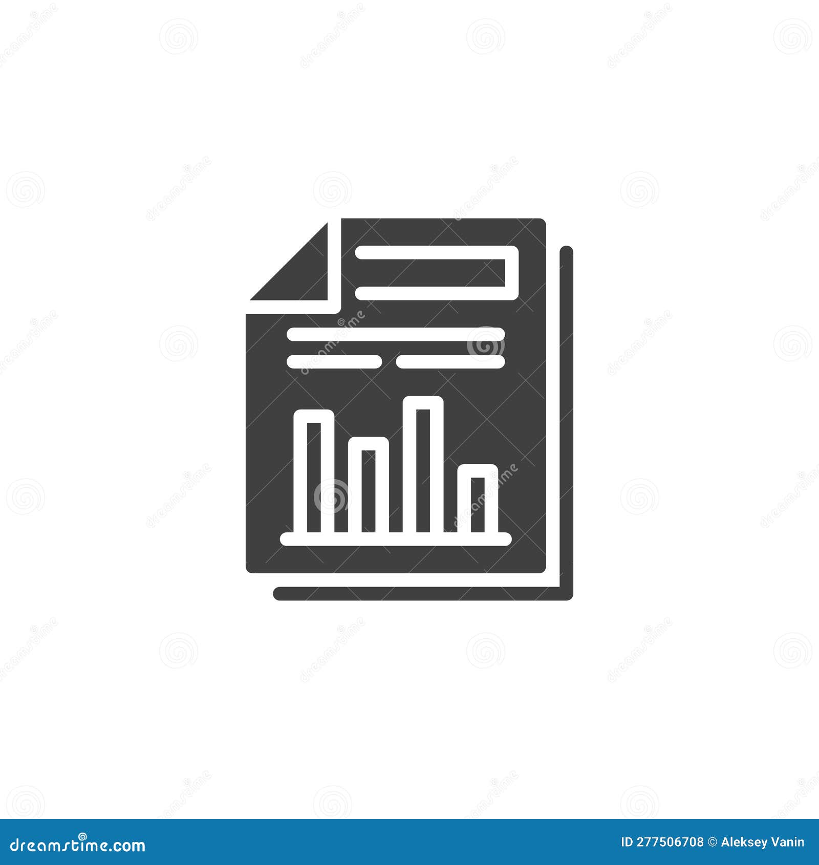 Financial Report Vector Icon Stock Vector - Illustration of pictogram ...