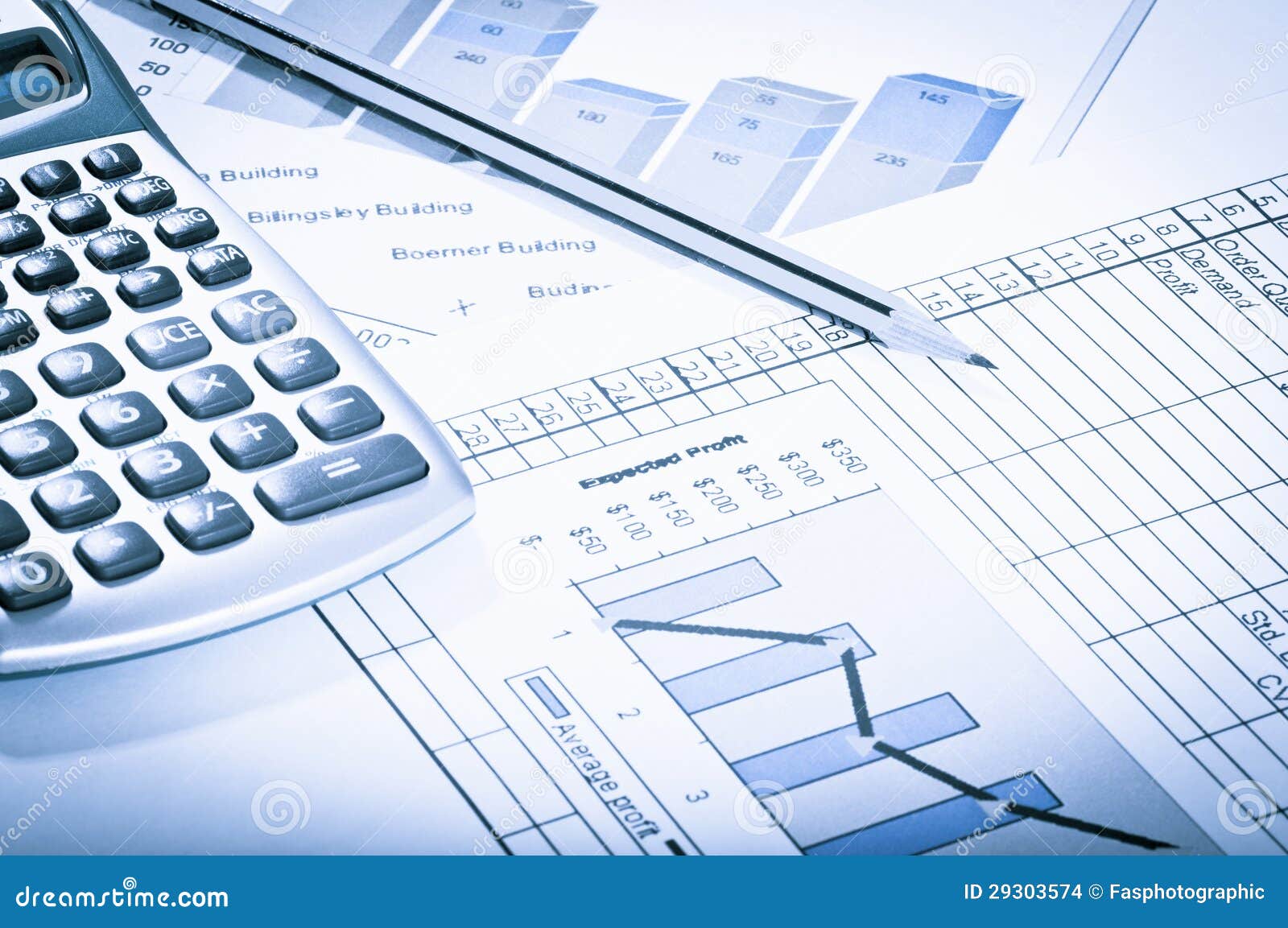 Financial reports stock photo. Image of pencil, finance - 29303574