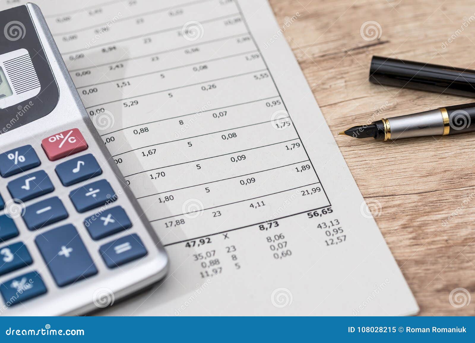 Financial Reports with Calculator, Pen. Stock Image - Image of analysis ...