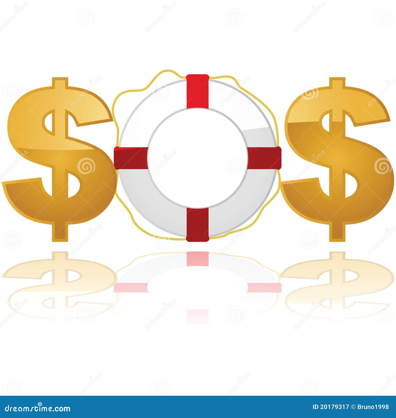 Financial rescue stock vector. Illustration of money - 20179317