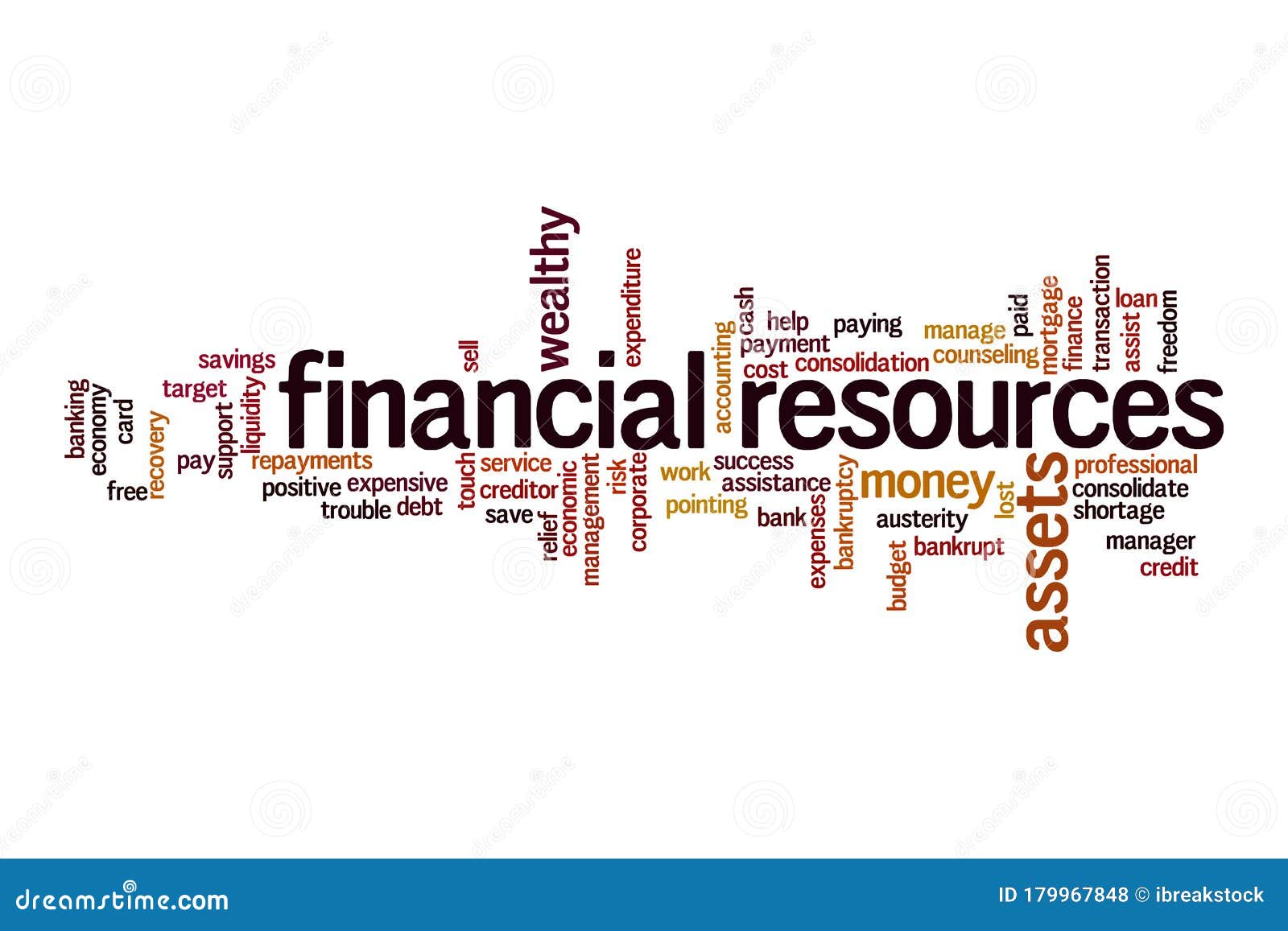 Financial Resources Word Cloud Concept Stock Illustration ...