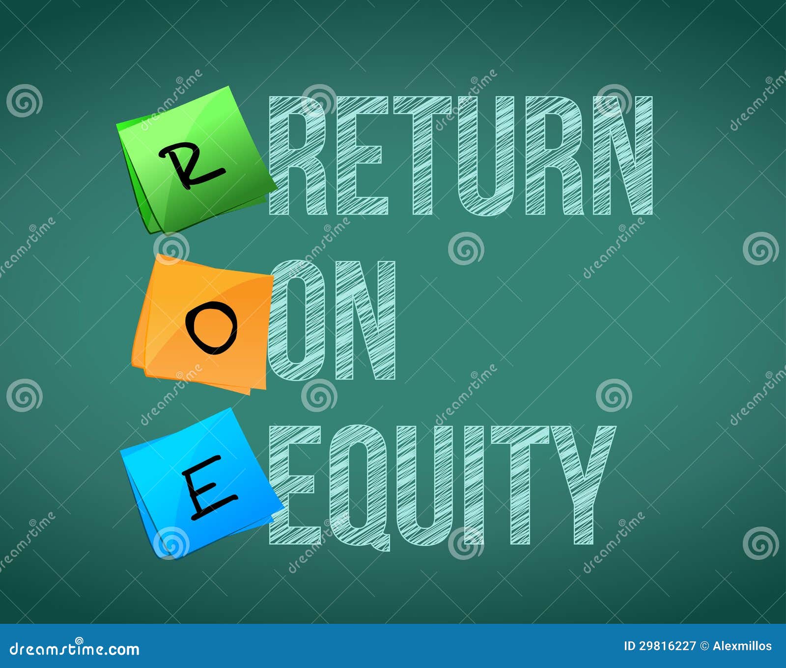 Financial Return on Equity Written Stock Illustration - Illustration of ...
