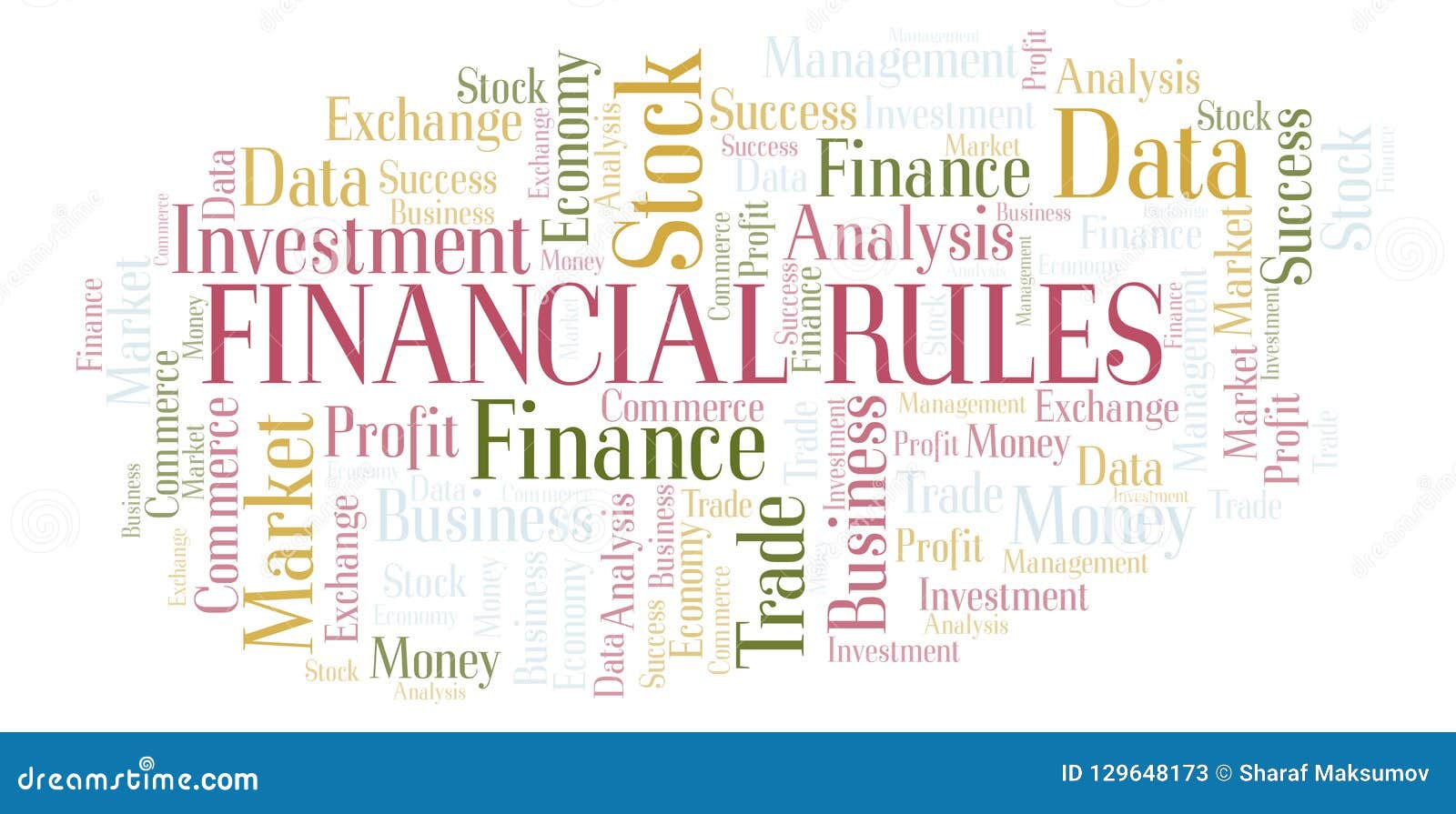 Financial Rules Word Cloud. Stock Illustration - Illustration of text ...