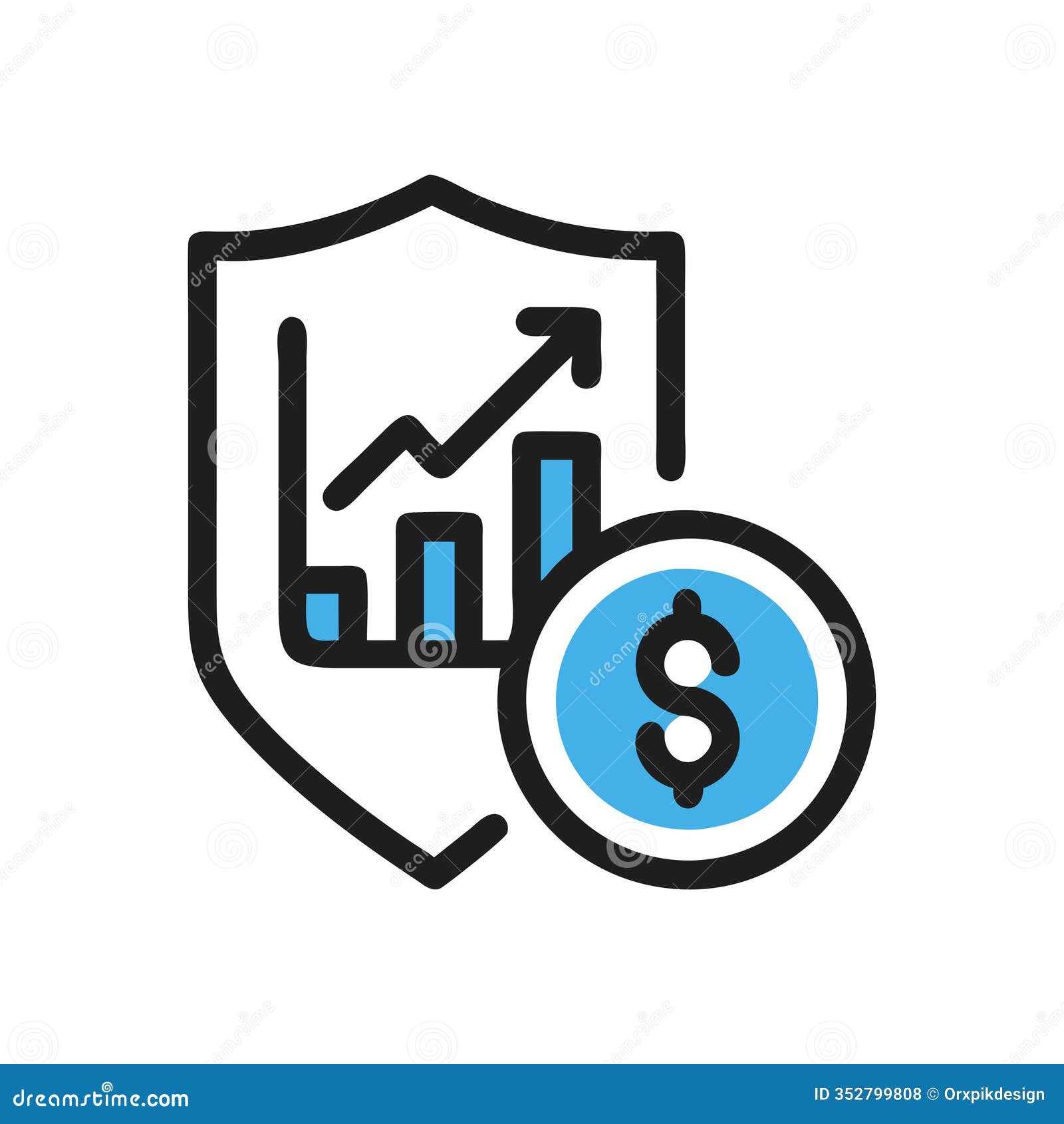 Financial Security Analysis Icon Stock Vector - Illustration of economy ...