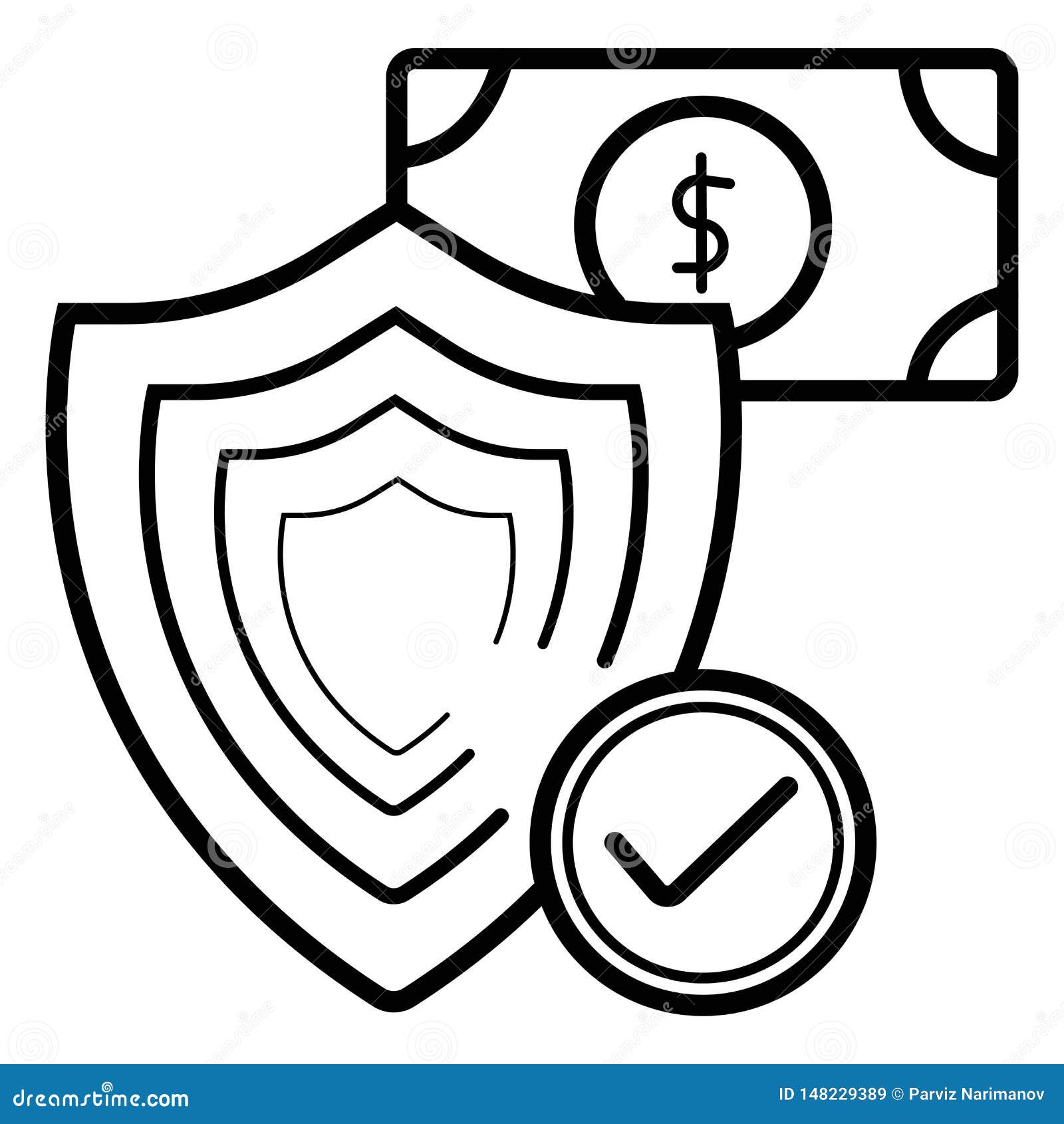 Financial Security, Bank Account Protection Stock Illustration ...