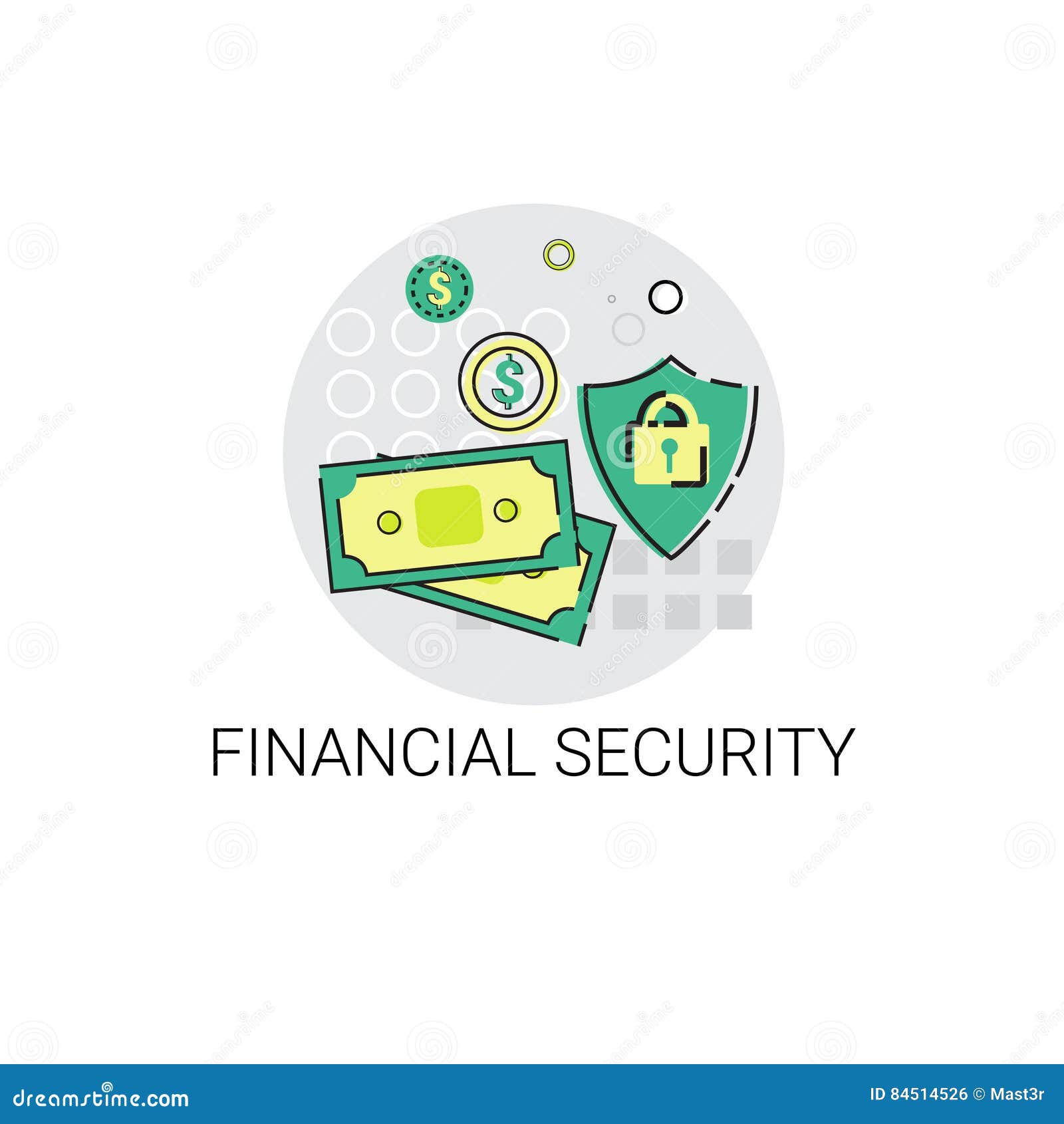 Financial Security Business Banking Icon Stock Vector - Illustration of ...