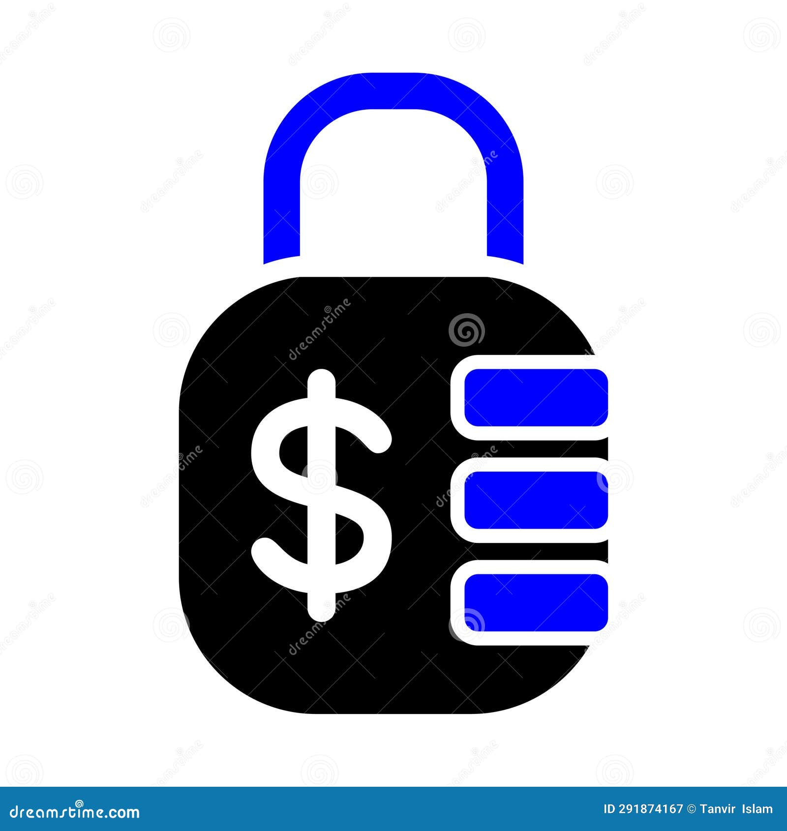 Financial Security Icon stock illustration. Illustration of symbol ...