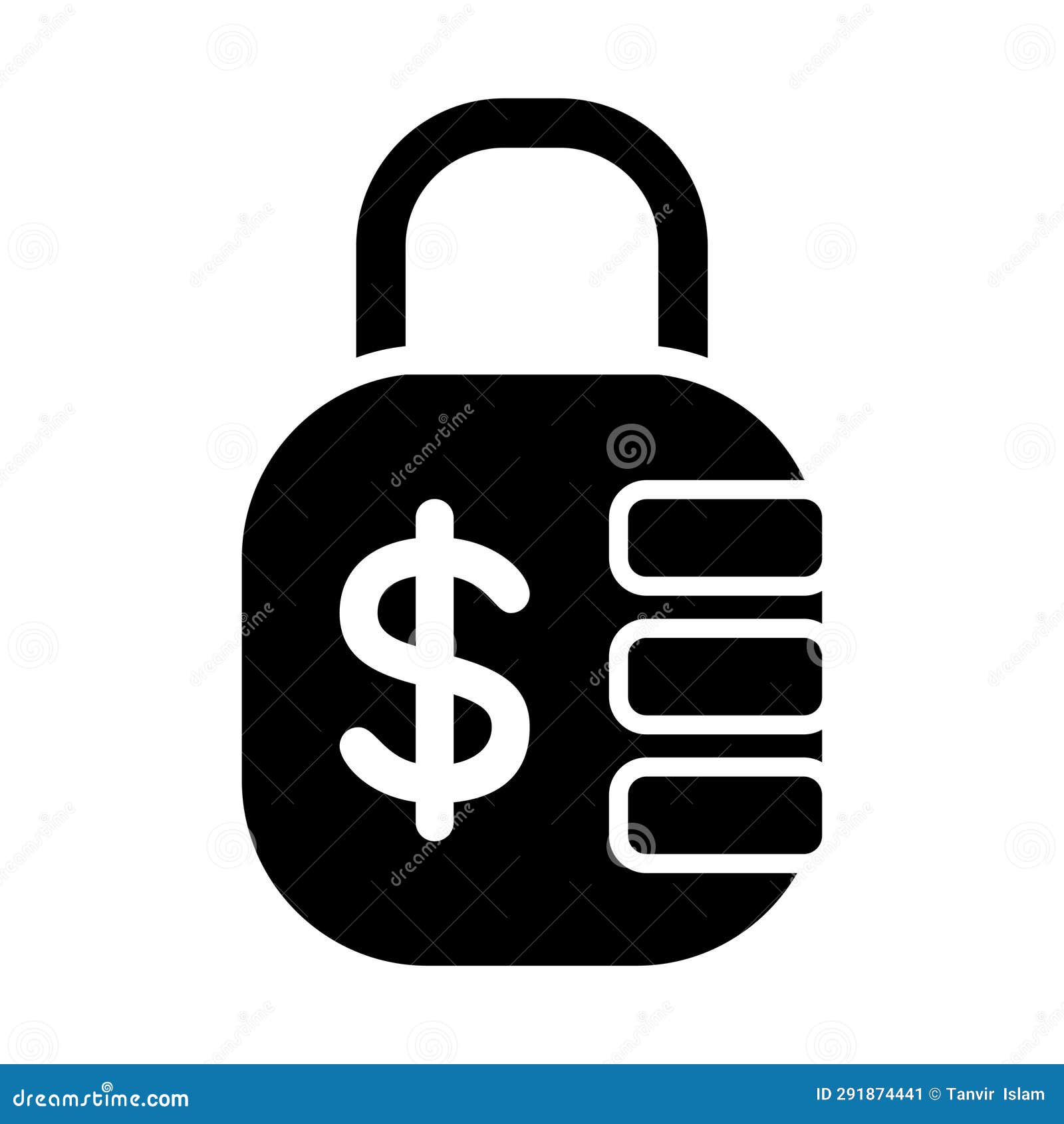 Financial Security Icon stock illustration. Illustration of vector ...