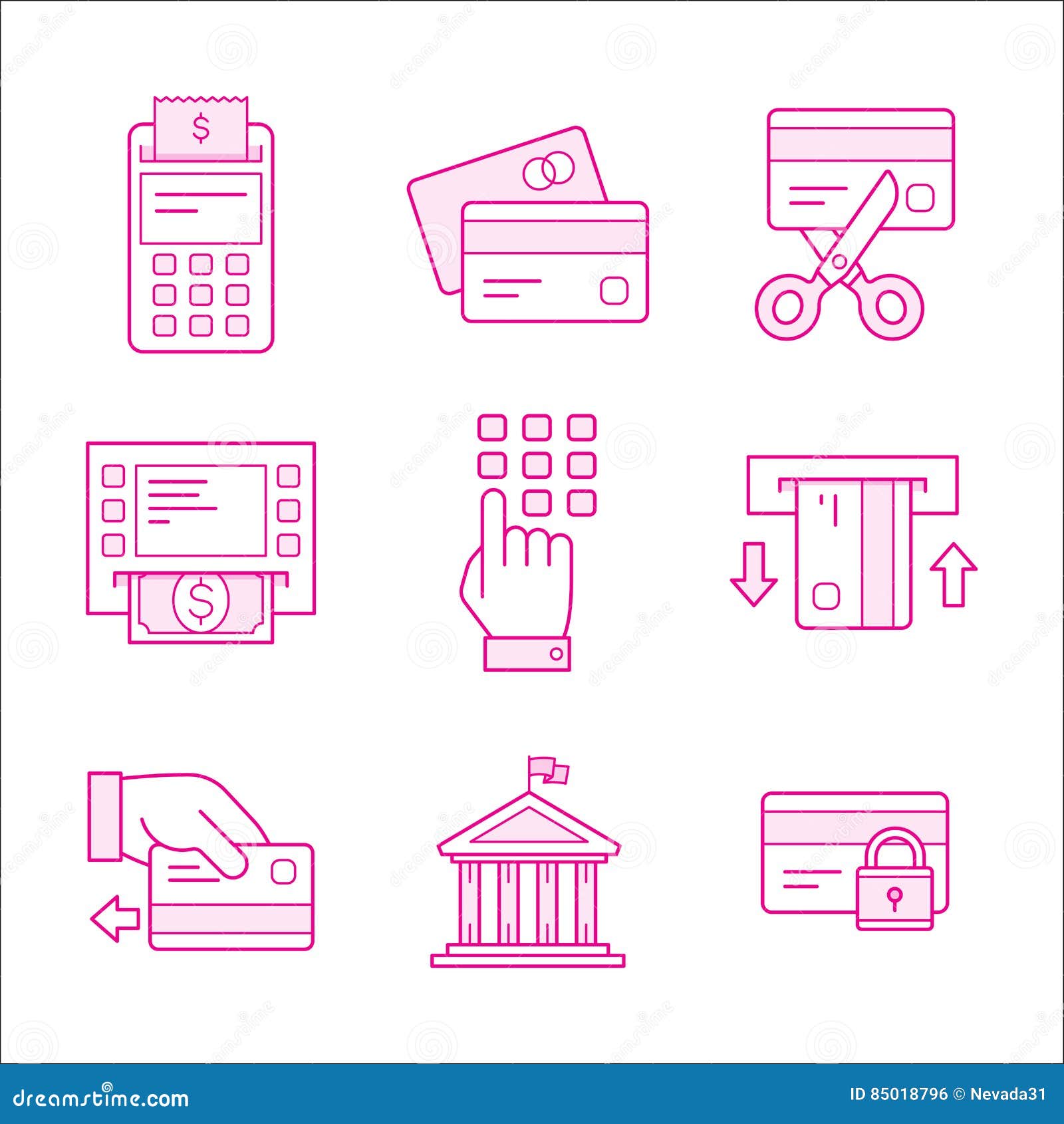 Financial security icons stock illustration. Illustration of symbol ...