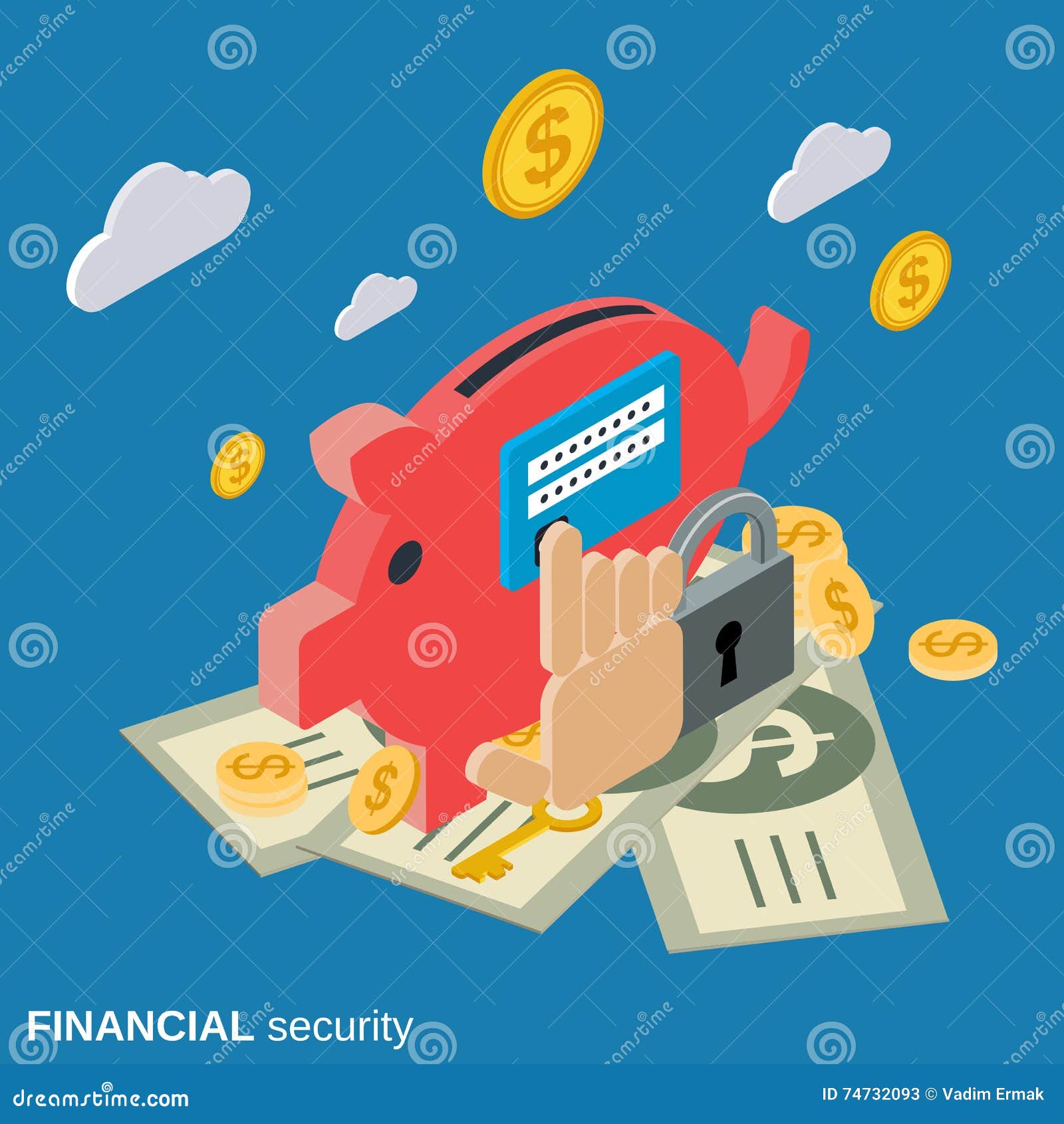 Financial Security, Online Banking Protection Vector Concept Stock ...