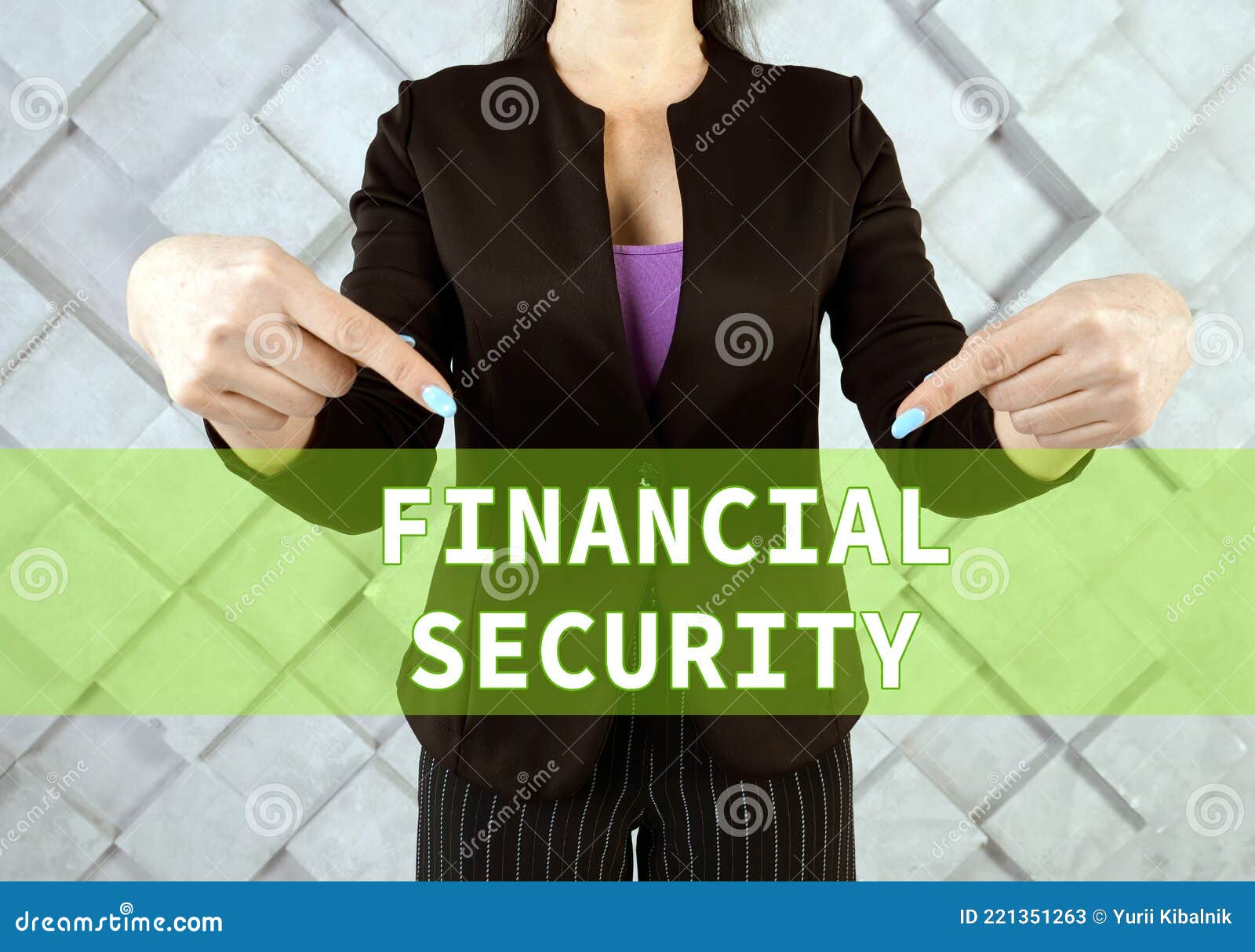 FINANCIAL SECURITY Phrase on the Screen Stock Image - Image of success ...