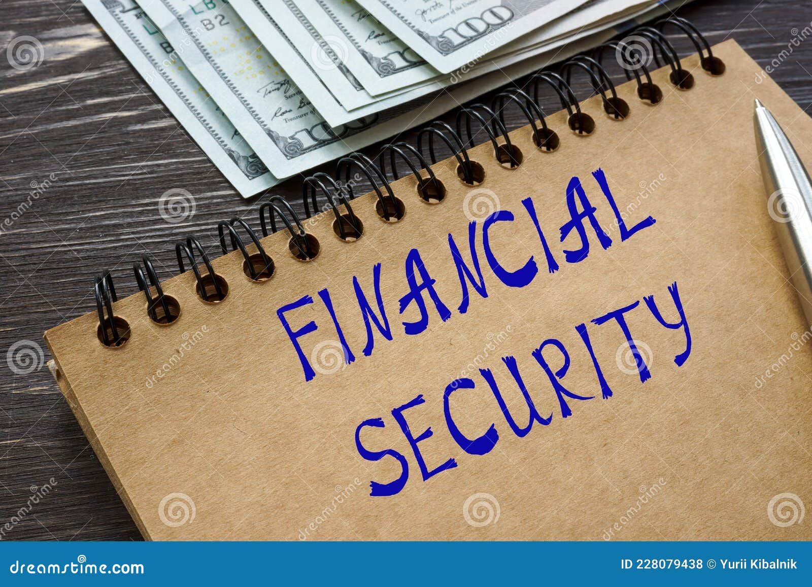 FINANCIAL SECURITY Phrase on the Sheet Stock Photo - Image of online ...