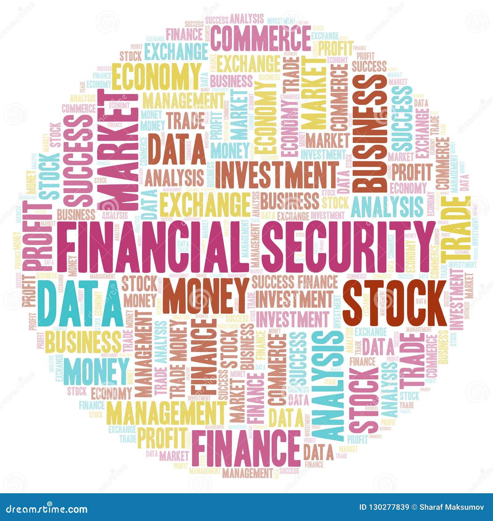 Financial Security Word Cloud. Stock Illustration - Illustration of ...