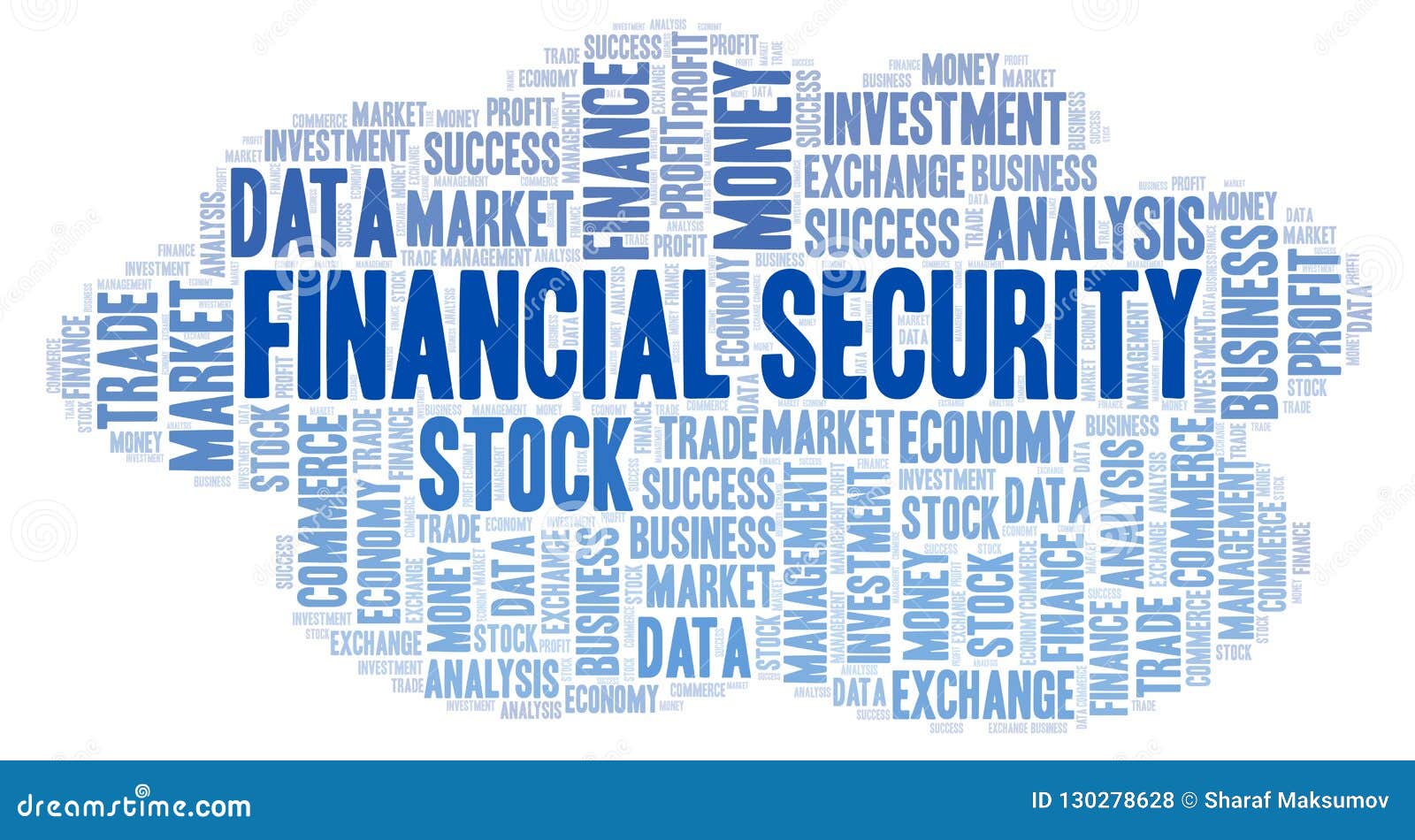Financial Security Word Cloud. Stock Illustration - Illustration of ...