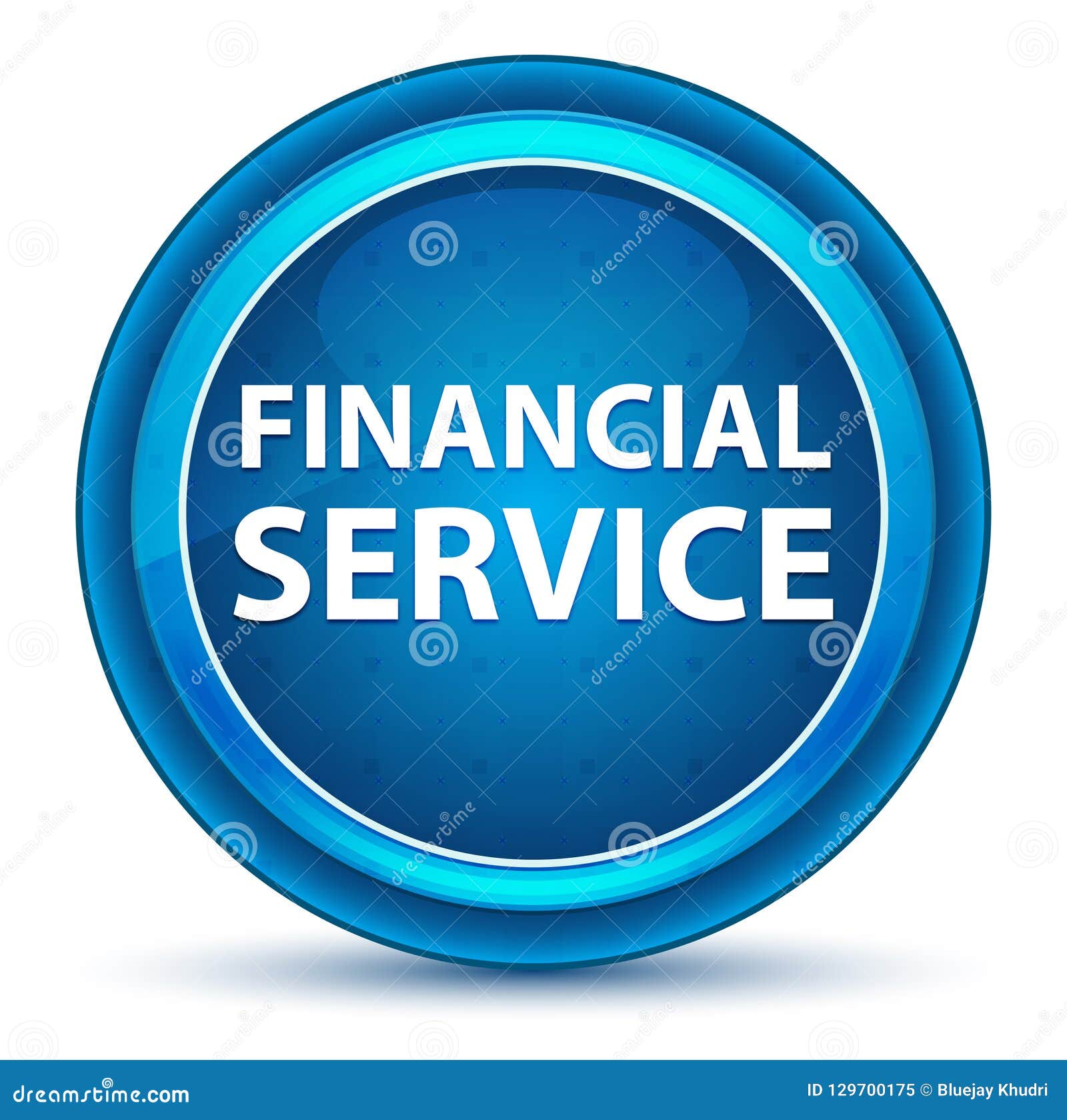 Financial Service Eyeball Blue Round Button Stock Illustration ...