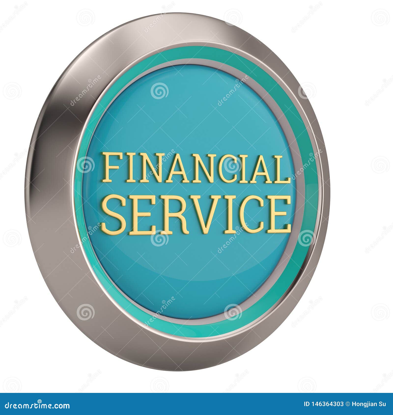 Financial Service Icon Isolated on White Background 3D Illustration ...