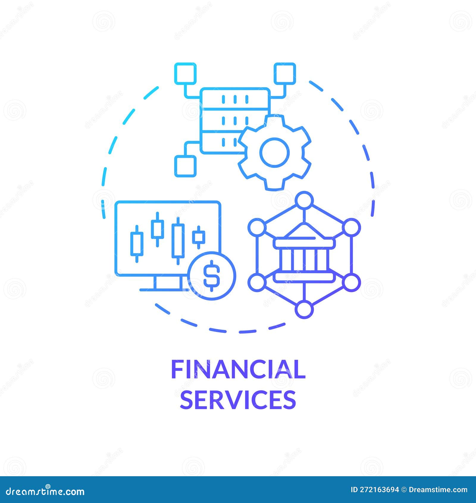 Financial Services Blue Gradient Concept Icon Stock Illustration ...