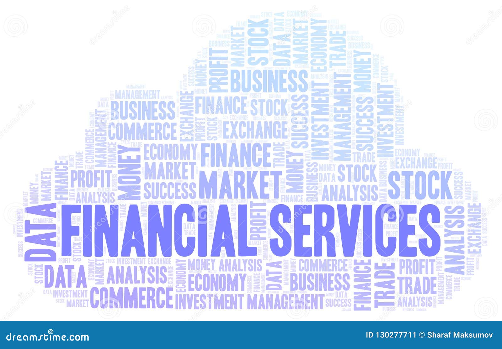 Financial Services Word Cloud. Stock Illustration - Illustration of ...