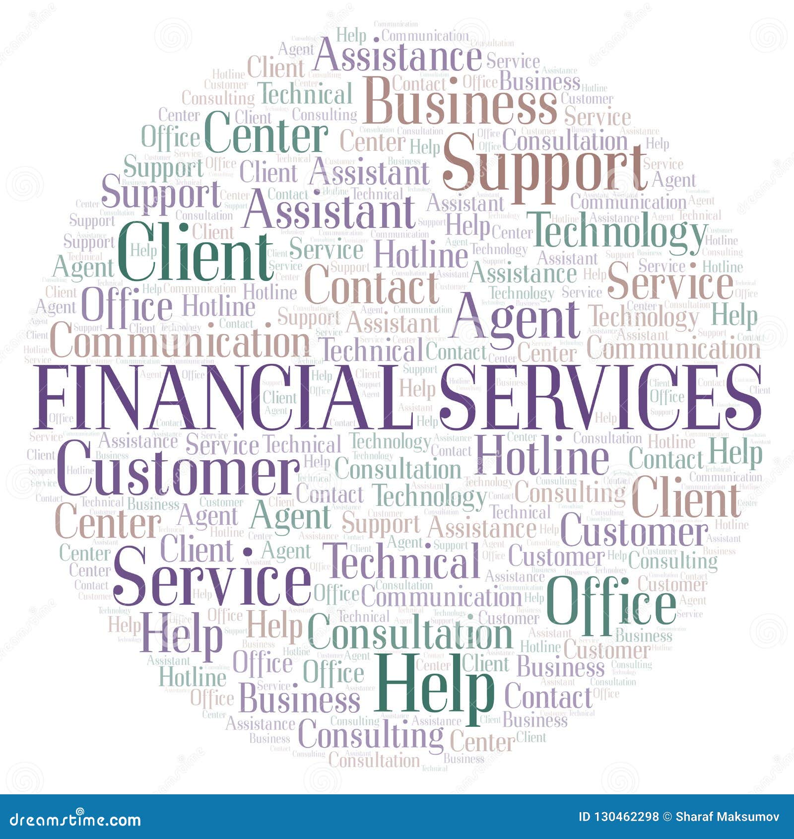 Financial Services Word Cloud. Stock Illustration - Illustration of ...
