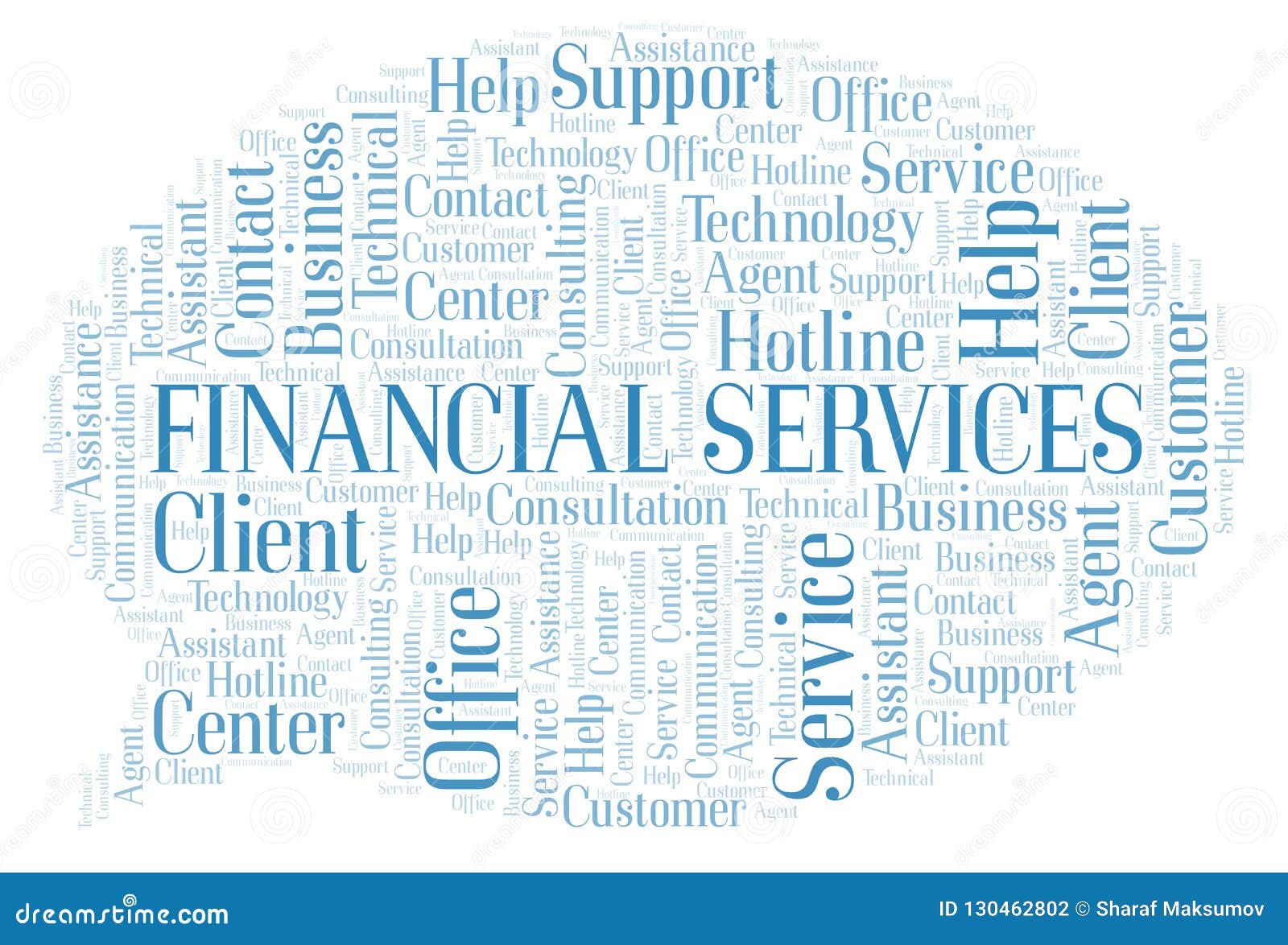 Financial Services Word Cloud. Stock Illustration - Illustration of ...