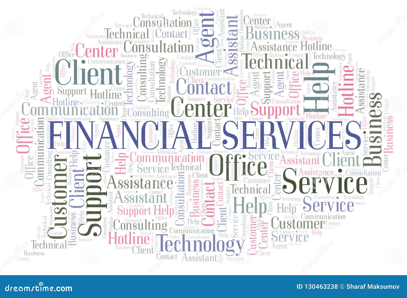 Financial Services Word Cloud. Stock Illustration - Illustration of ...