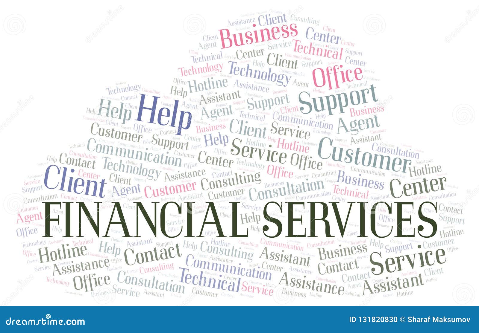 Financial Services Word Cloud Stock Illustration - Illustration of ...
