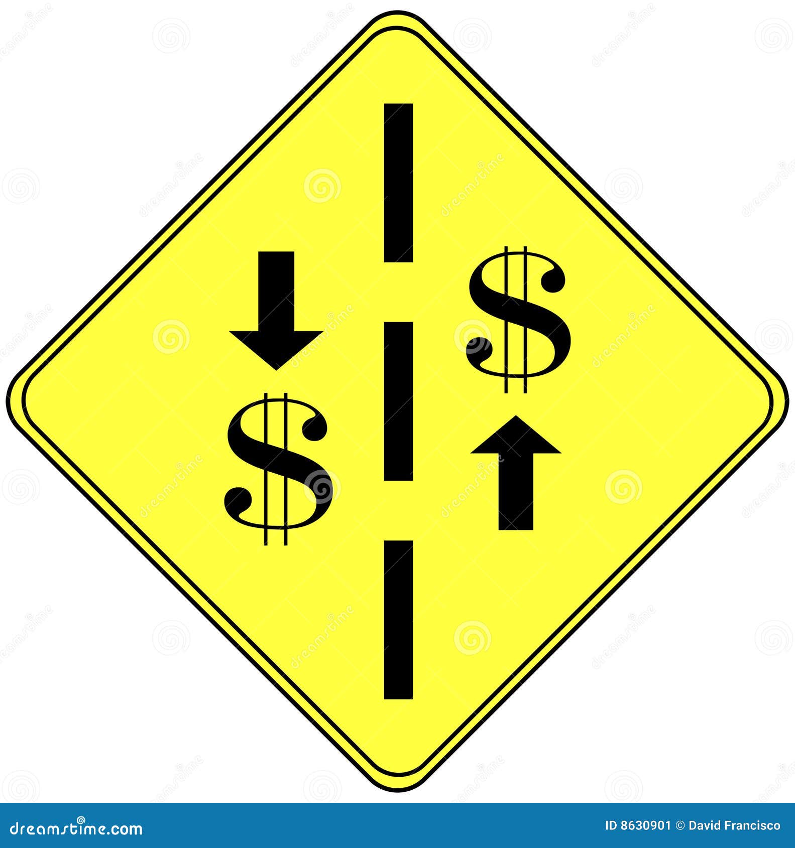 Financial sign stock illustration. Illustration of yellow - 8630901