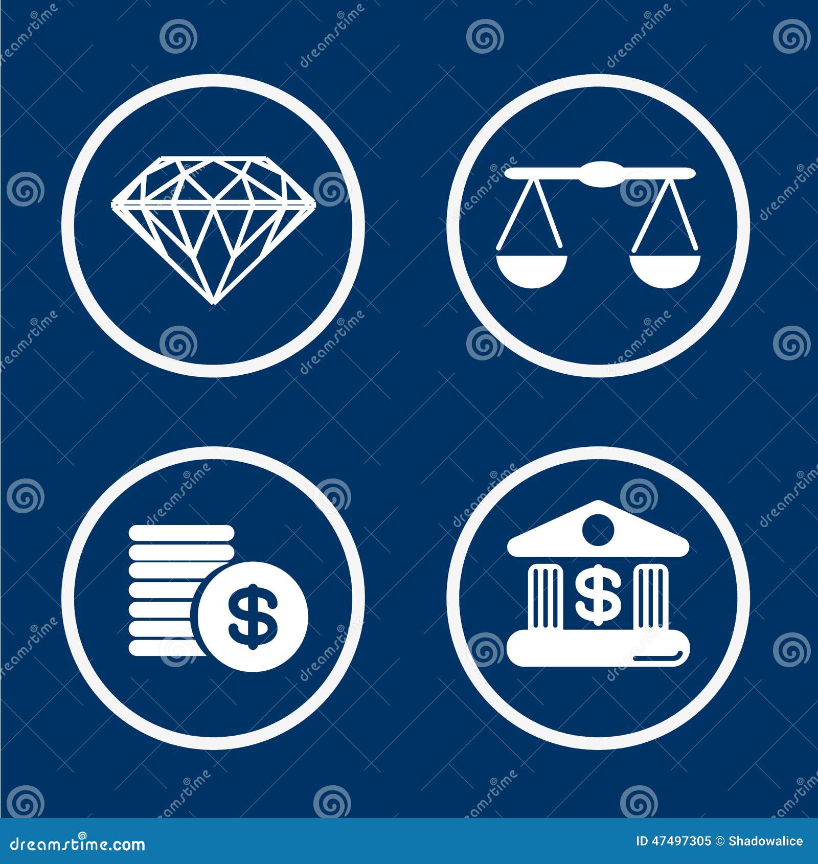 Financial Signs stock vector. Illustration of white, signs - 47497305