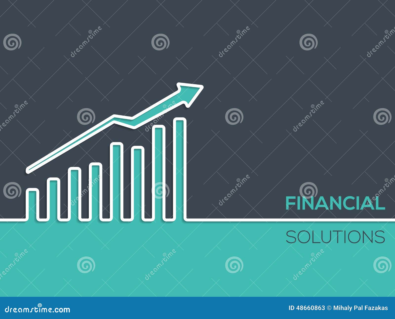 Financial Solutions Background for Businesses with Chart Stock Vector ...