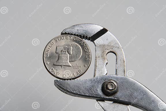 Financial squeeze stock photo. Image of tool, dollar, squeeze - 9134576
