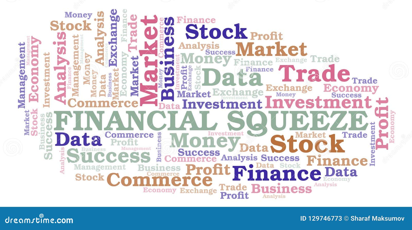 Financial Squeeze Word Cloud. Stock Illustration - Illustration of ...