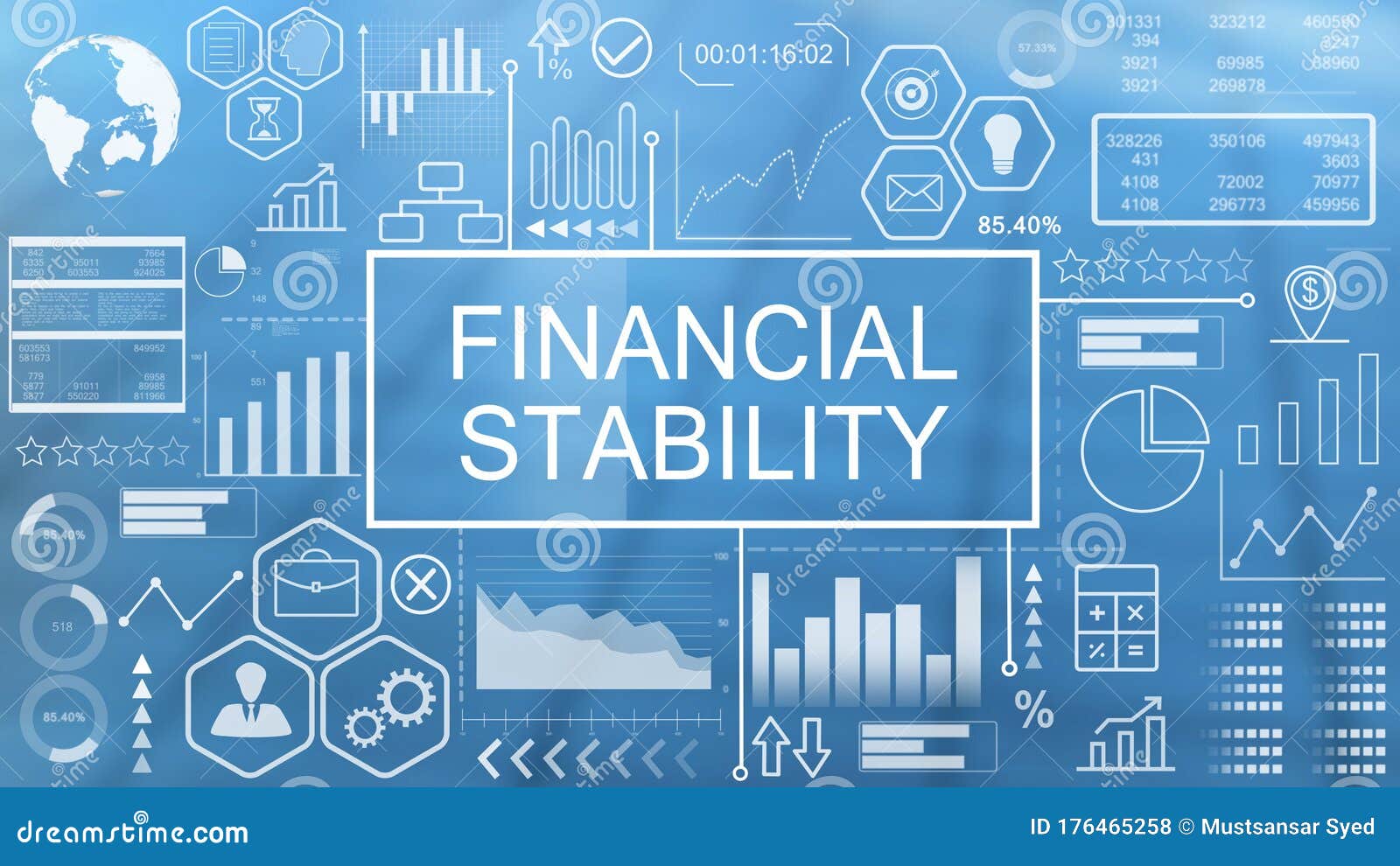 Financial Stability, Animated Typography Stock Illustration ...