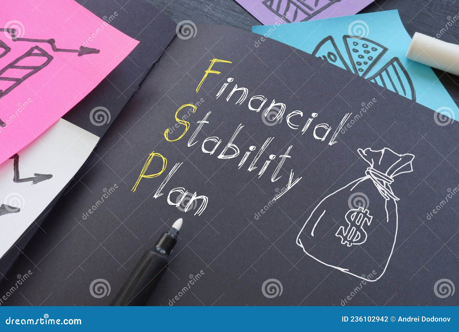 Financial Stability Plan FSP is Shown on the Business Photo Using the ...
