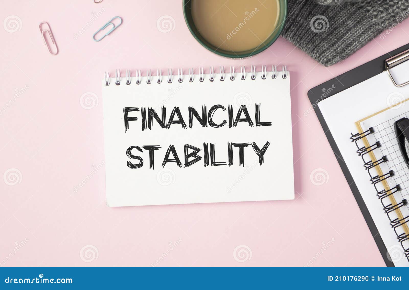 Written in a Notebook. View from Above Stock Photo - Image of currency ...