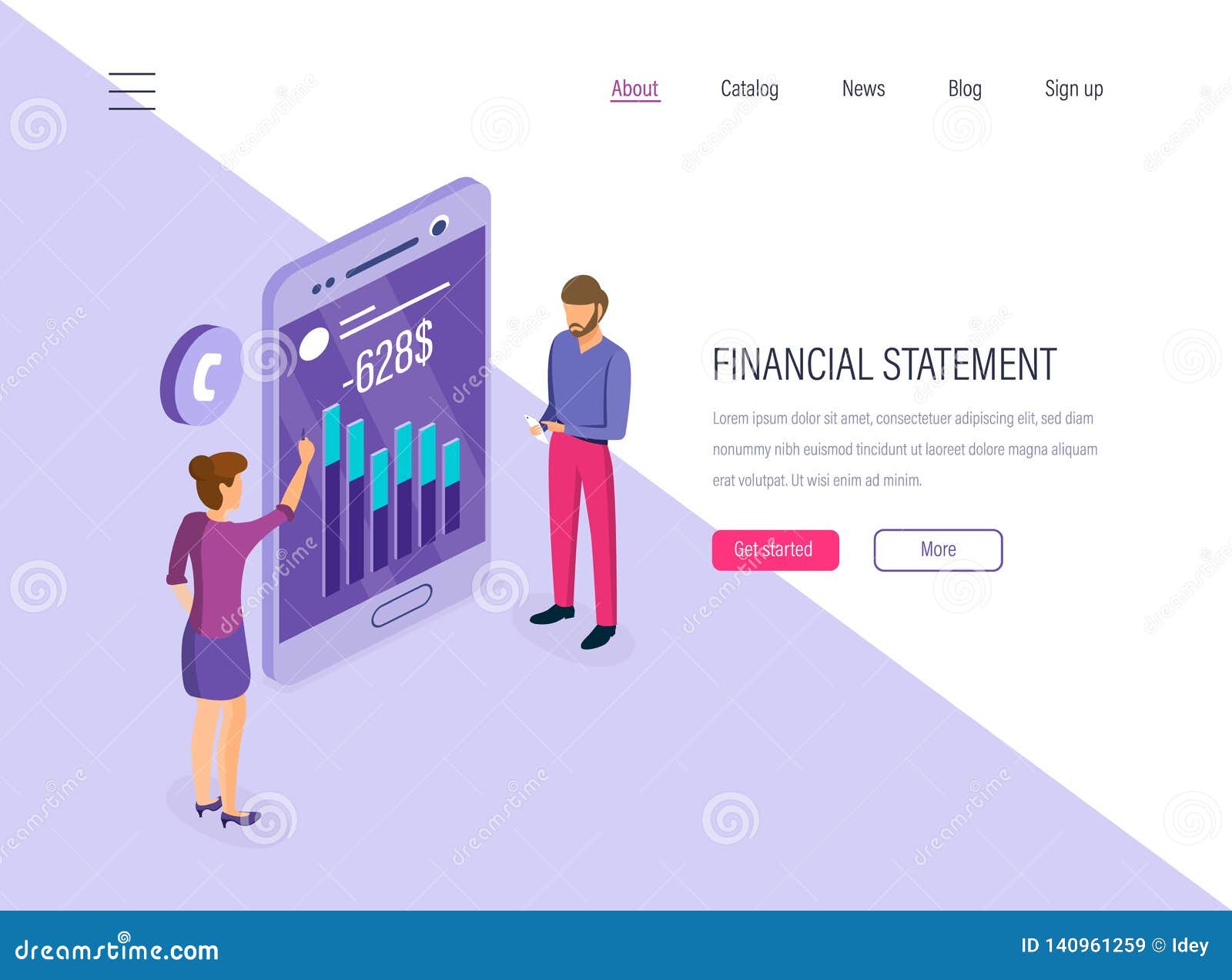 Financial Statement Icon In Comic Style. Document With Lock Cartoon ...