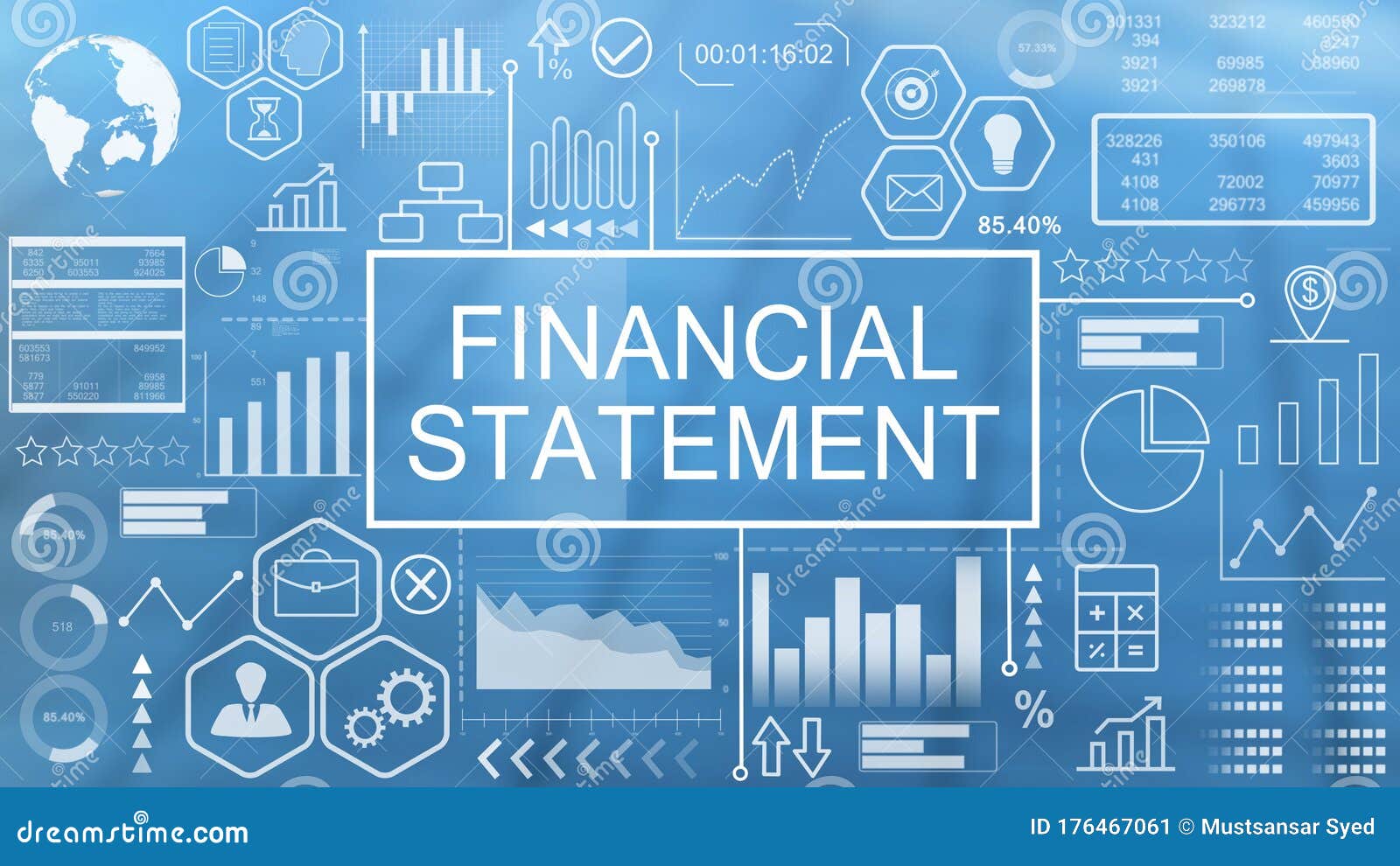 Financial Statement, Animated Typography Stock Illustration ...