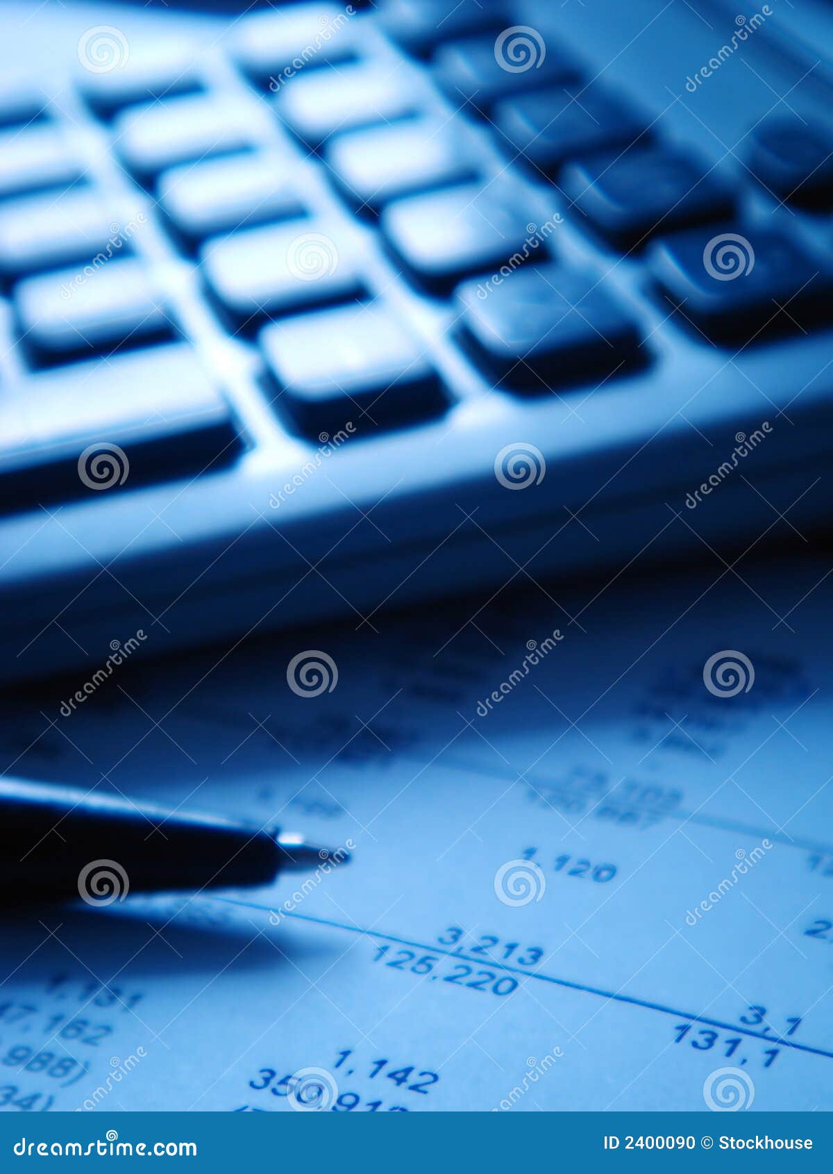 Financial Statement with Calcu Stock Photo - Image of banking, market ...