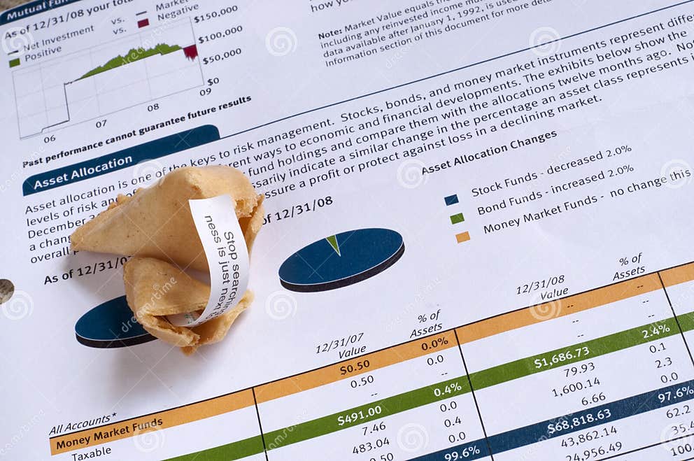 Financial Statement with Fortune Cookie Stock Photo - Image of ...